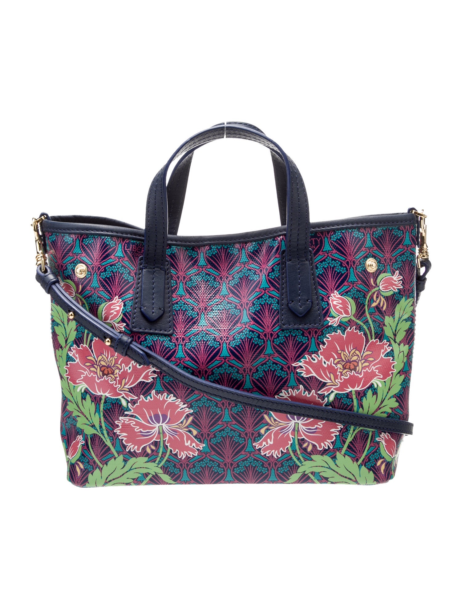 Liberty of London Patterned Handle Bag - Blue Handle Bags, Handbags ...