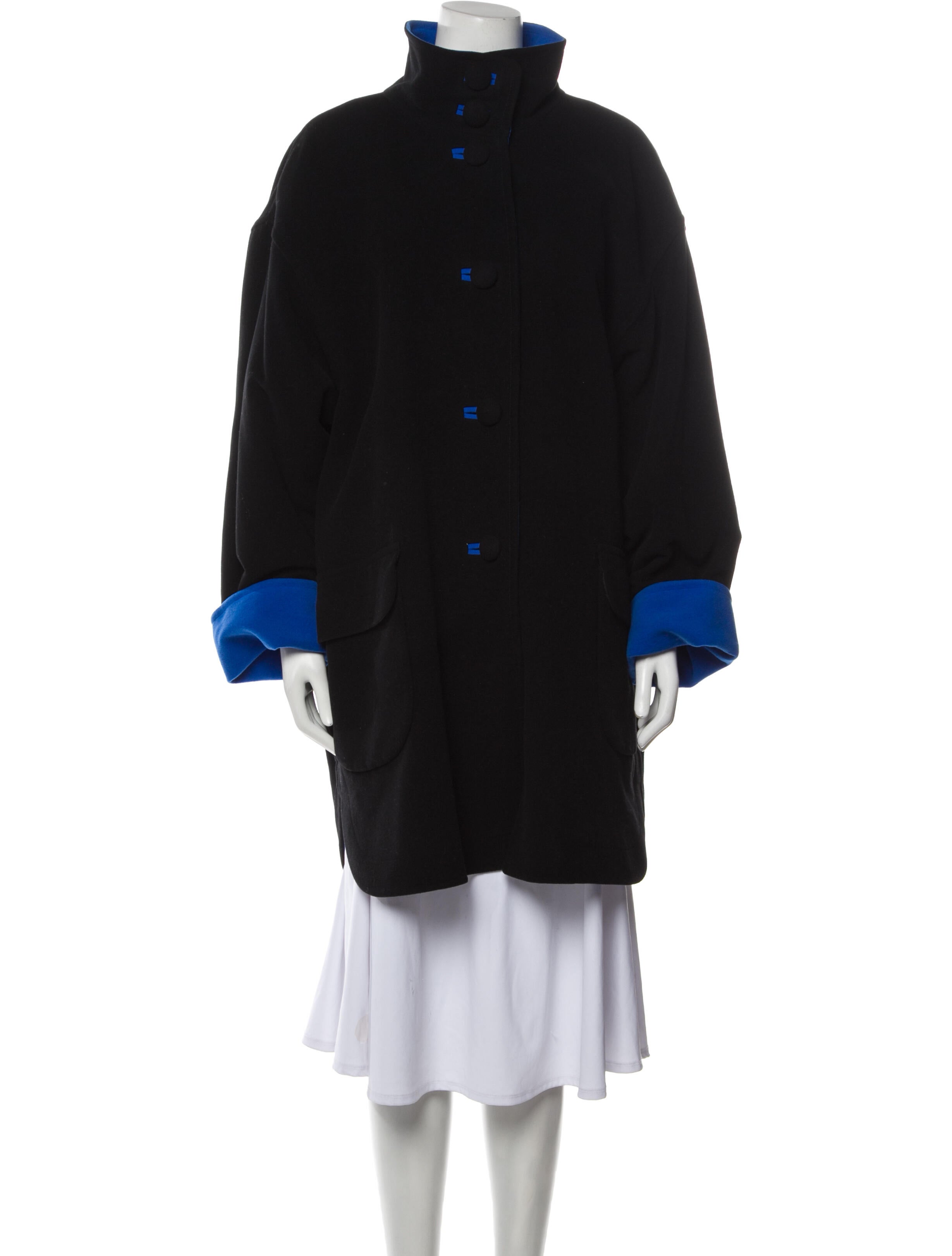 Louis Feraud Vintage 1980's Coat - Black Coats, Clothing - WLOFE24183 ...