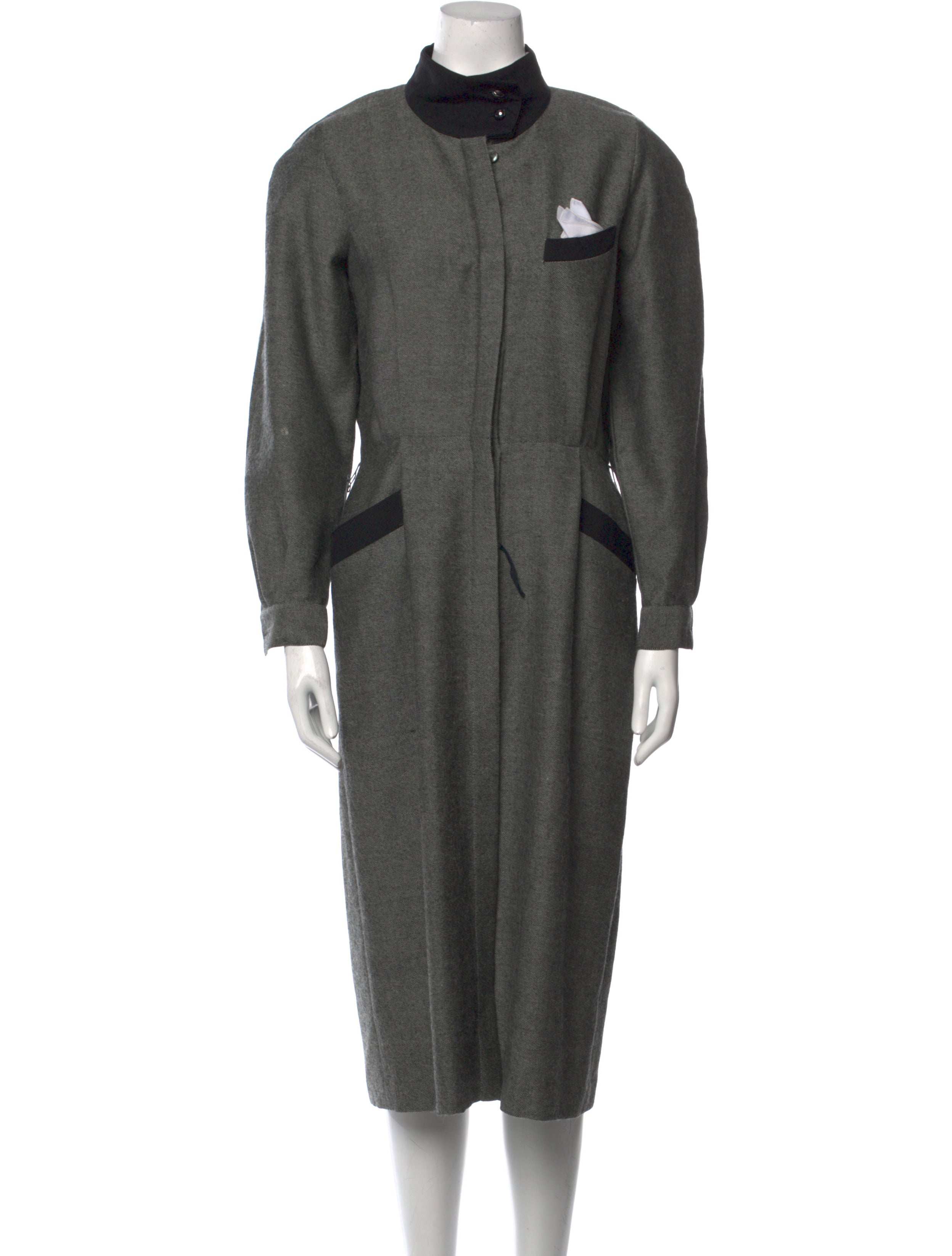 Louis Feraud Vintage Midi Length Dress - Grey Dresses, Clothing ...