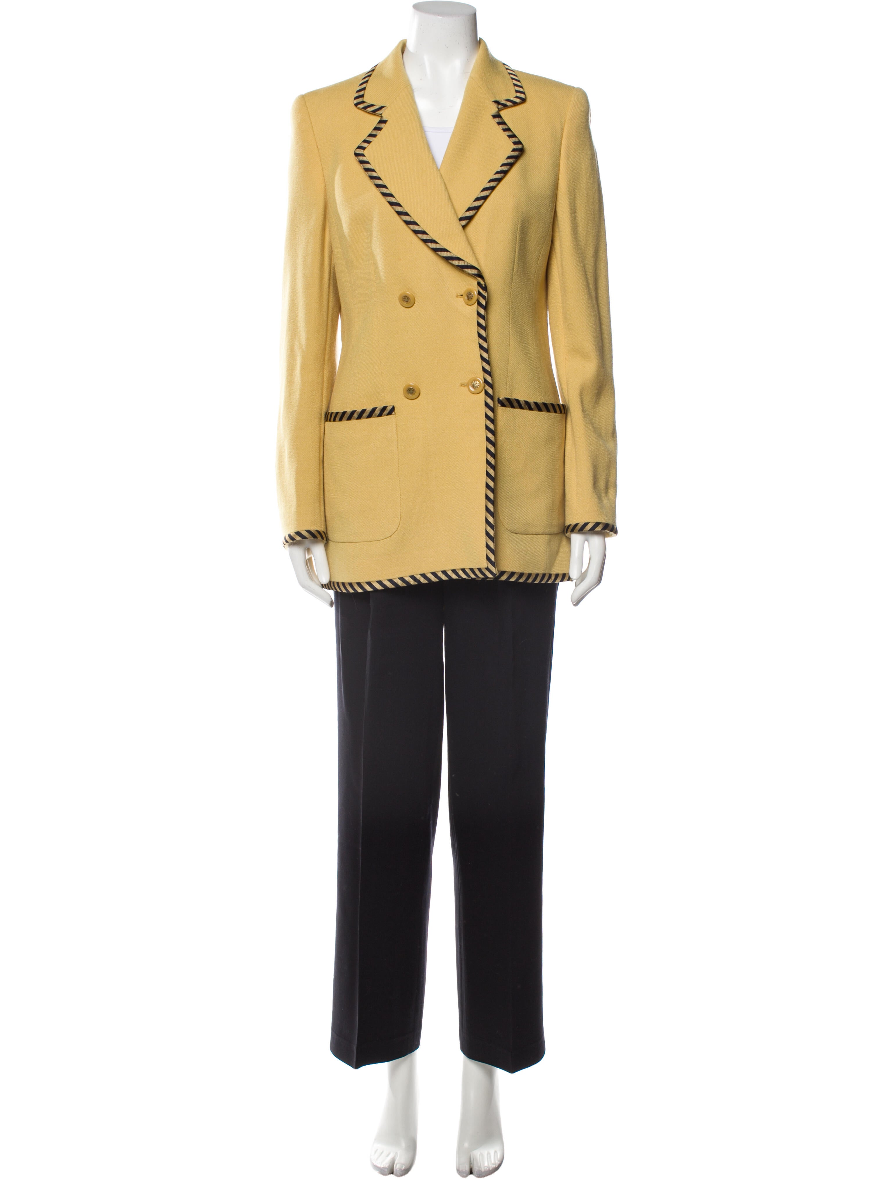 Louis Feraud Pant Set - Yellow, 13" Rise Suits and Sets, Clothing ...