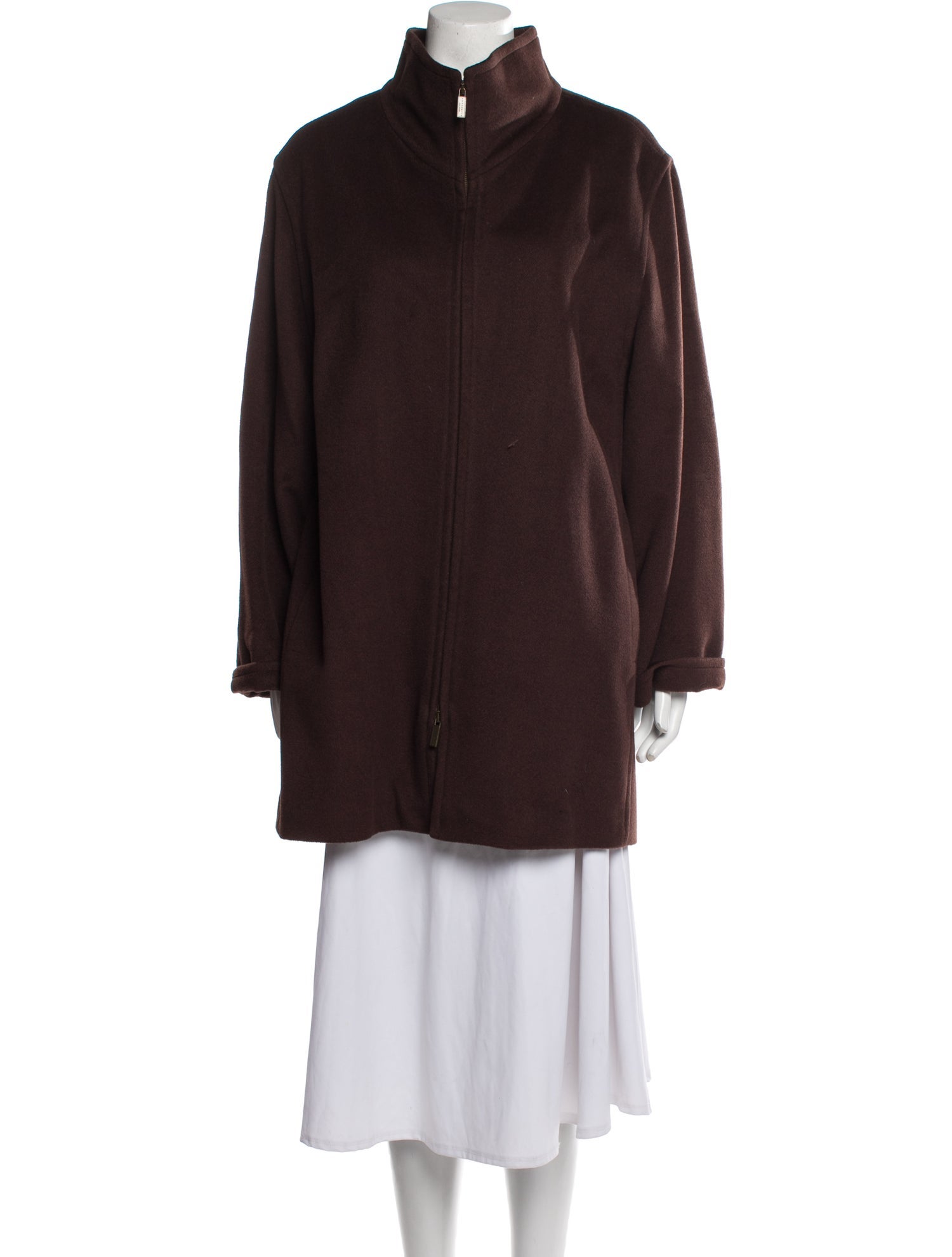 Louis Feraud Vintage Late 1990's - Early 2000's Faux Fur Coat - Brown ...