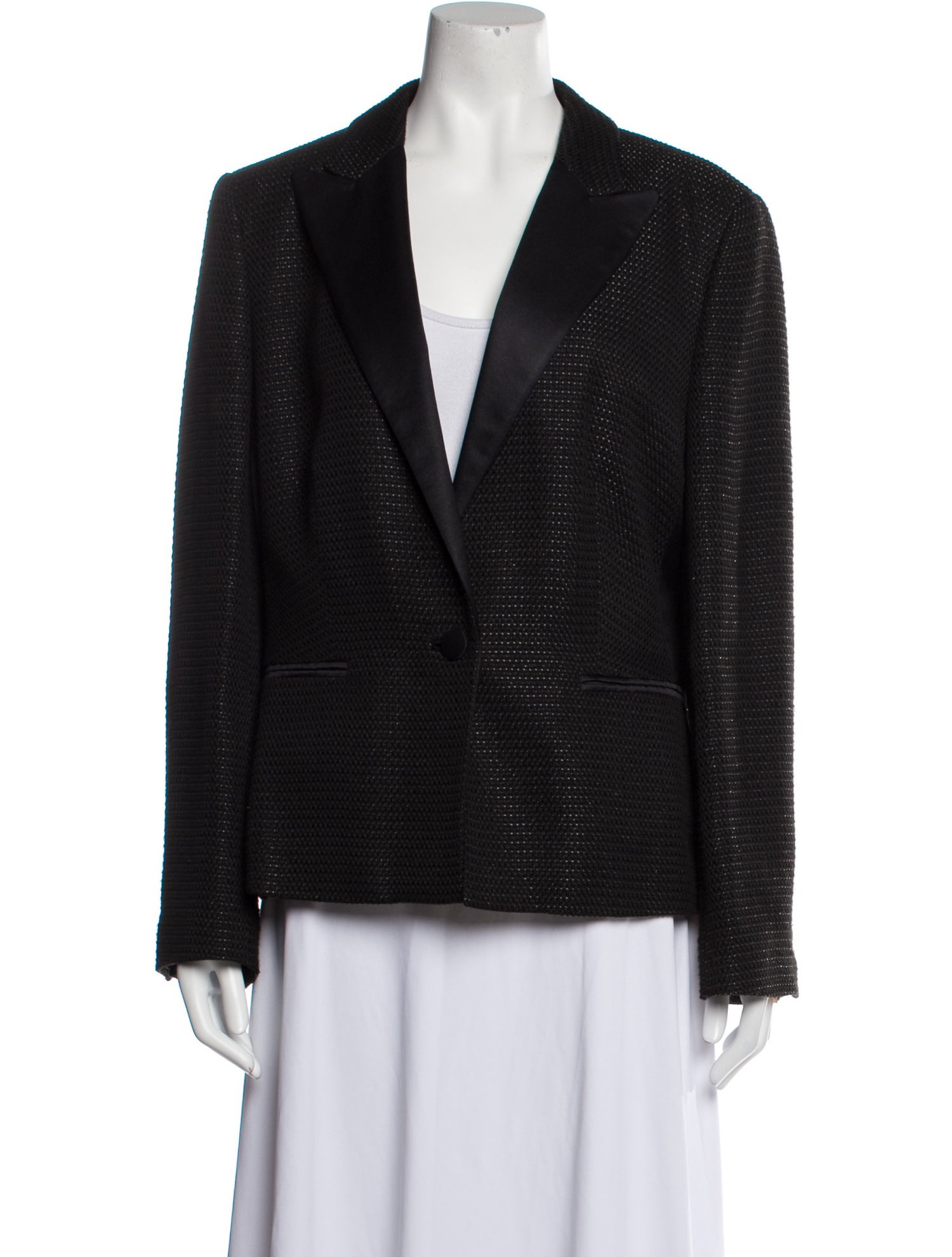 Louis Feraud Tweed Pattern Blazer - Brown Jackets, Clothing ...
