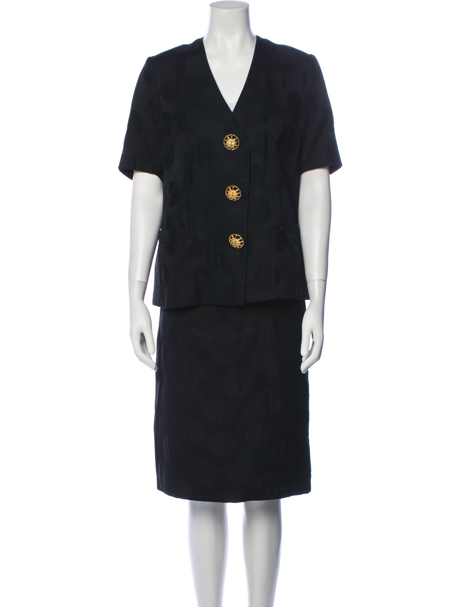 Louis Feraud Vintage 1980's Skirt Set - Black Suits and Sets, Clothing ...