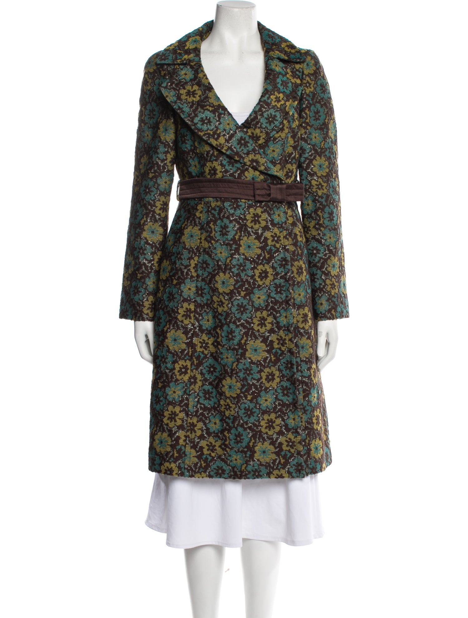 Louis Feraud Floral Print Coat - Brown Coats, Clothing - WLOFE28030 ...