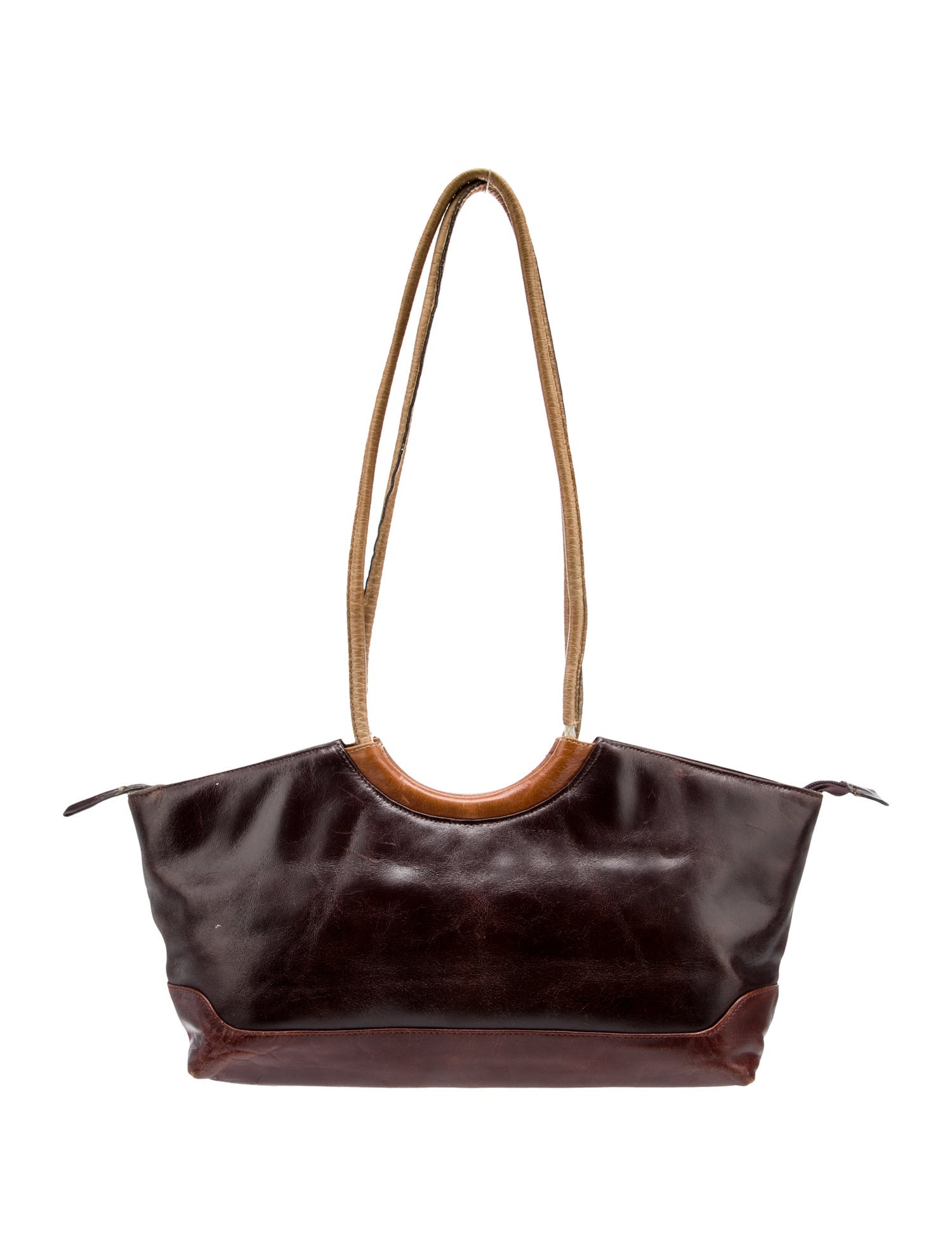 Louis Feraud Leather Shoulder Bag - Brown Shoulder Bags, Handbags ...