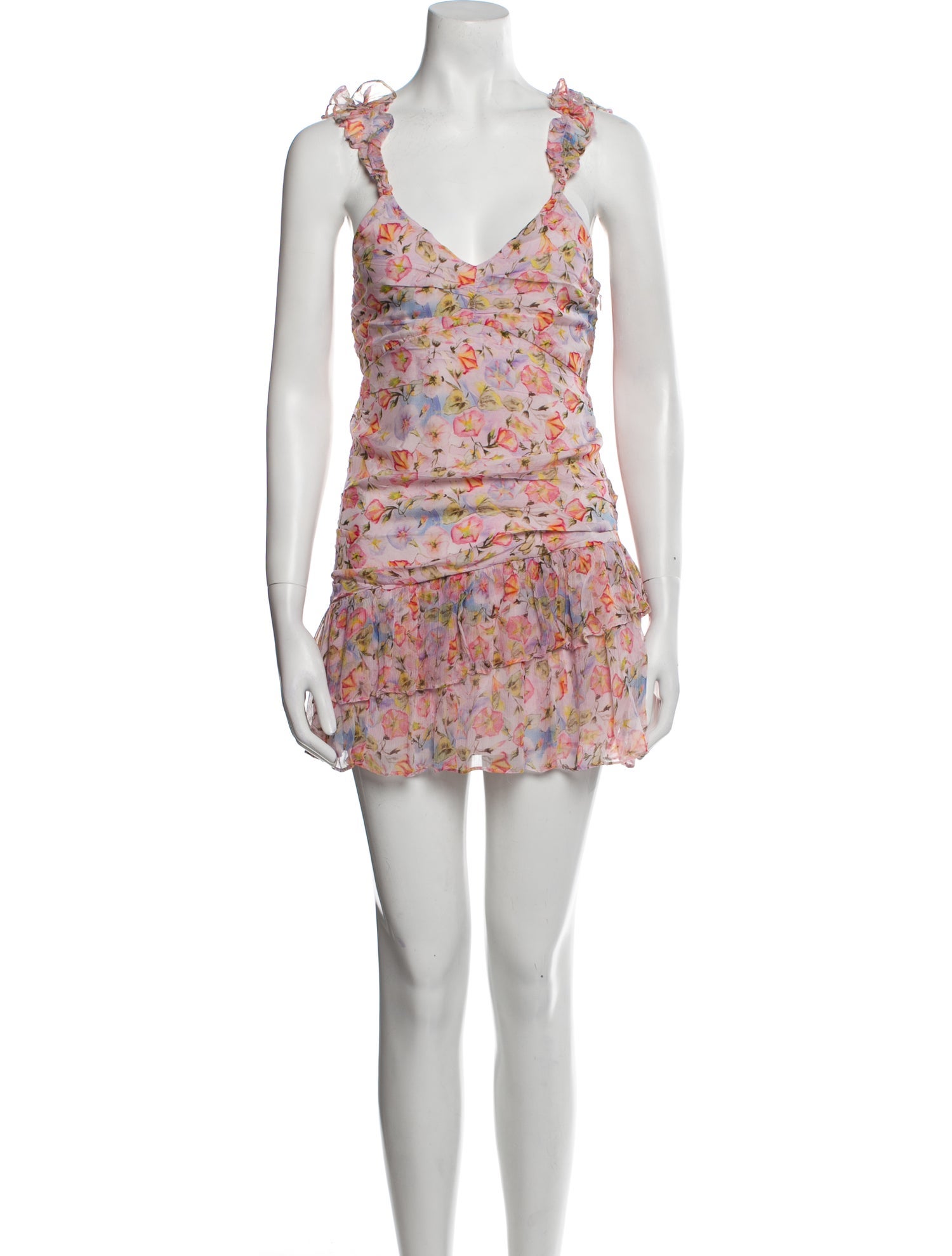LoveShackFancy Floral Print Mini Dress w/ Tags - Neutrals Dresses ...