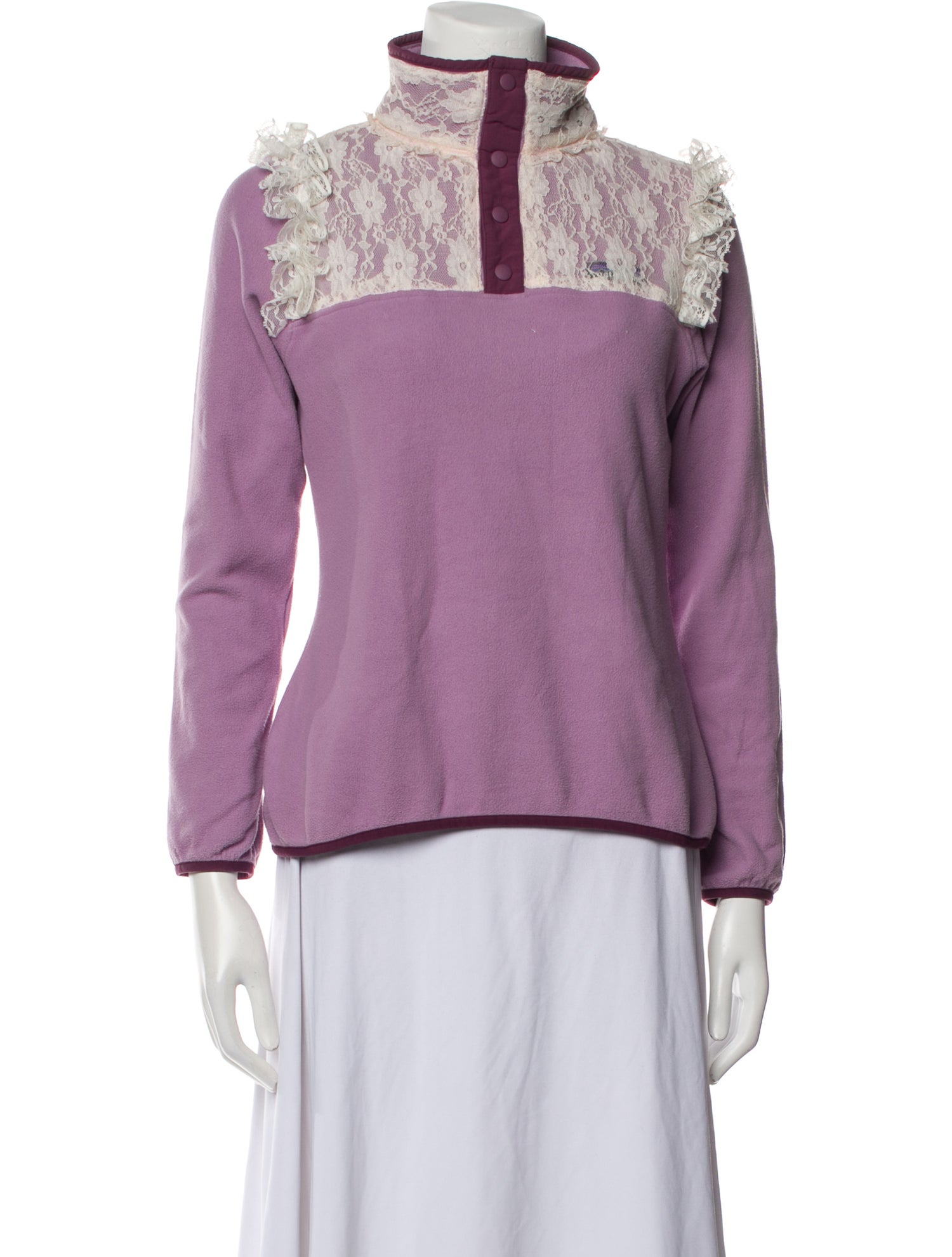 LoveShackFancy Colorblock Pattern Jacket - Purple Jackets, Clothing ...