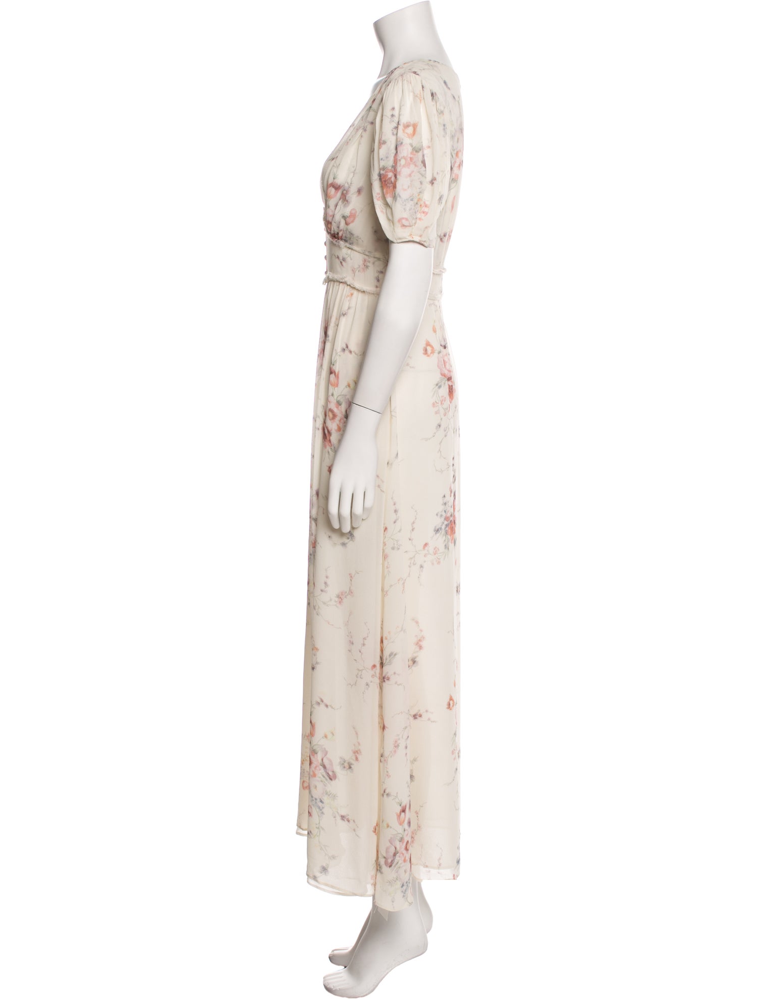LoveShackFancy Floral Print Long Dress - Neutrals Dresses, Clothing ...