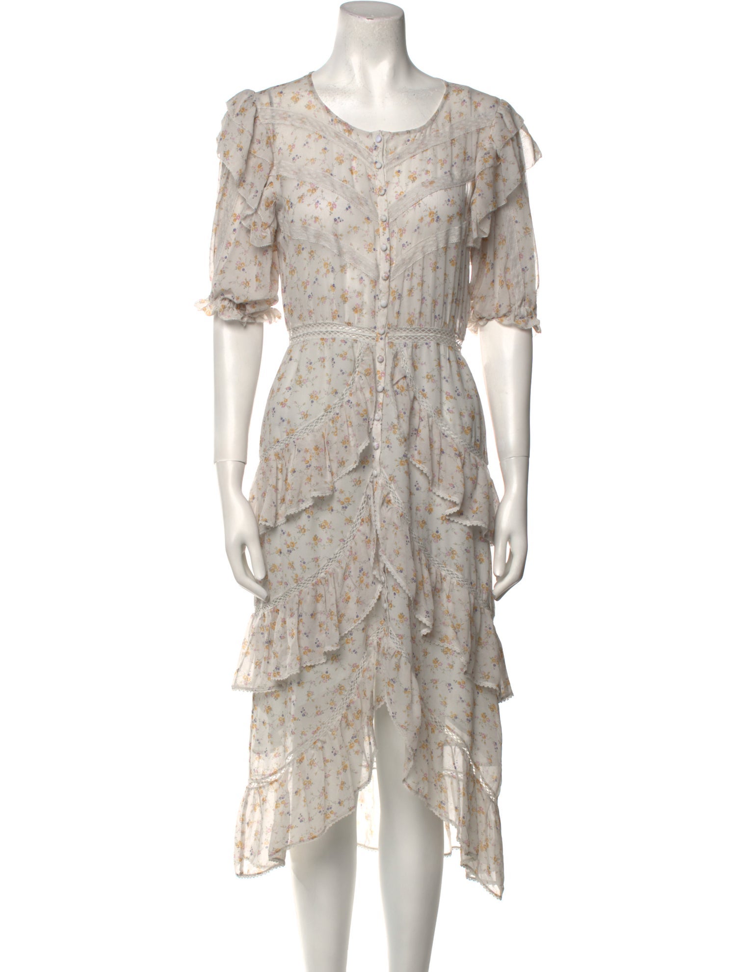 Zimmermann Floral Print Midi Length Dress - Neutrals Dresses, Clothing ...