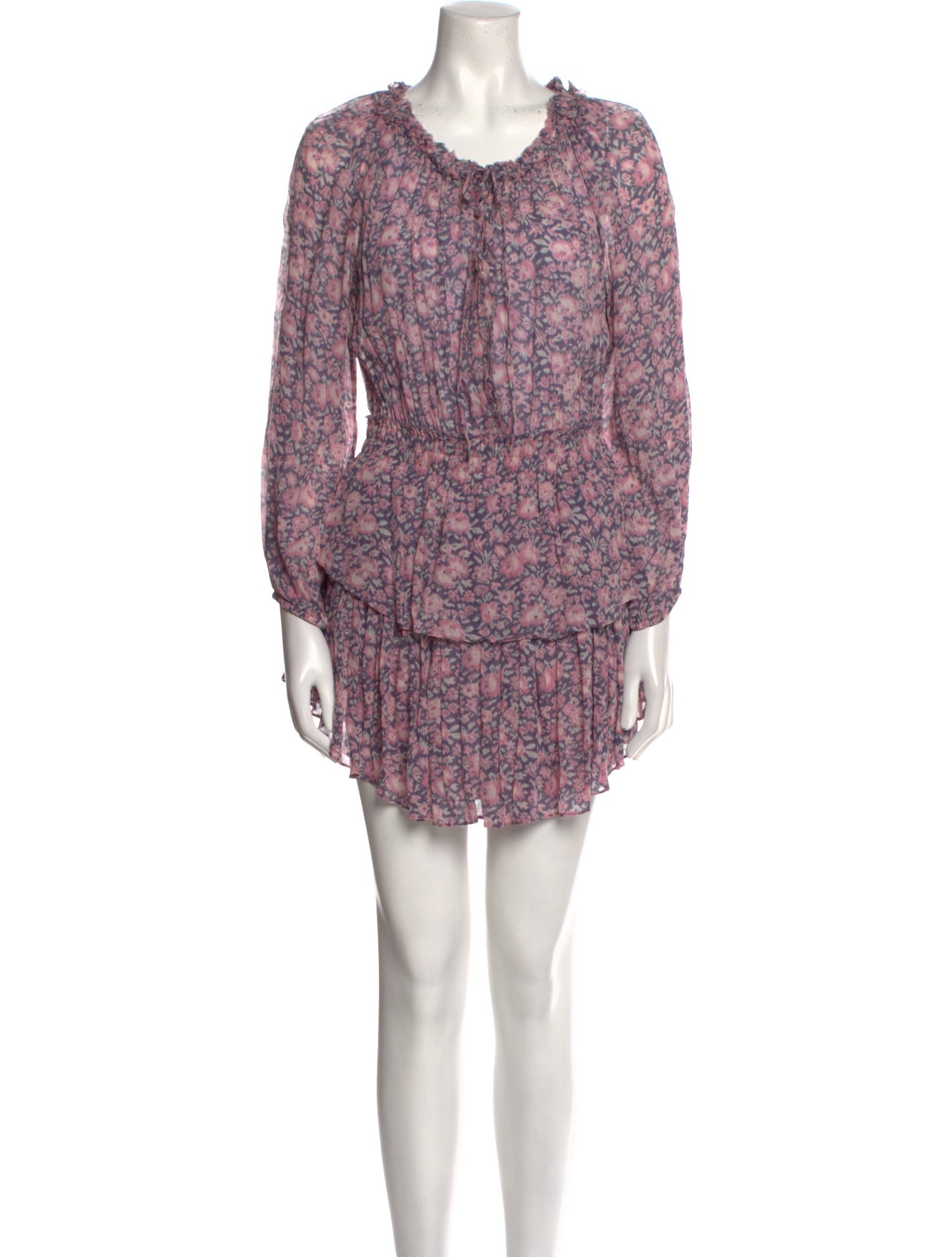 LoveShackFancy Floral Print Mini Dress - Pink Dresses, Clothing ...