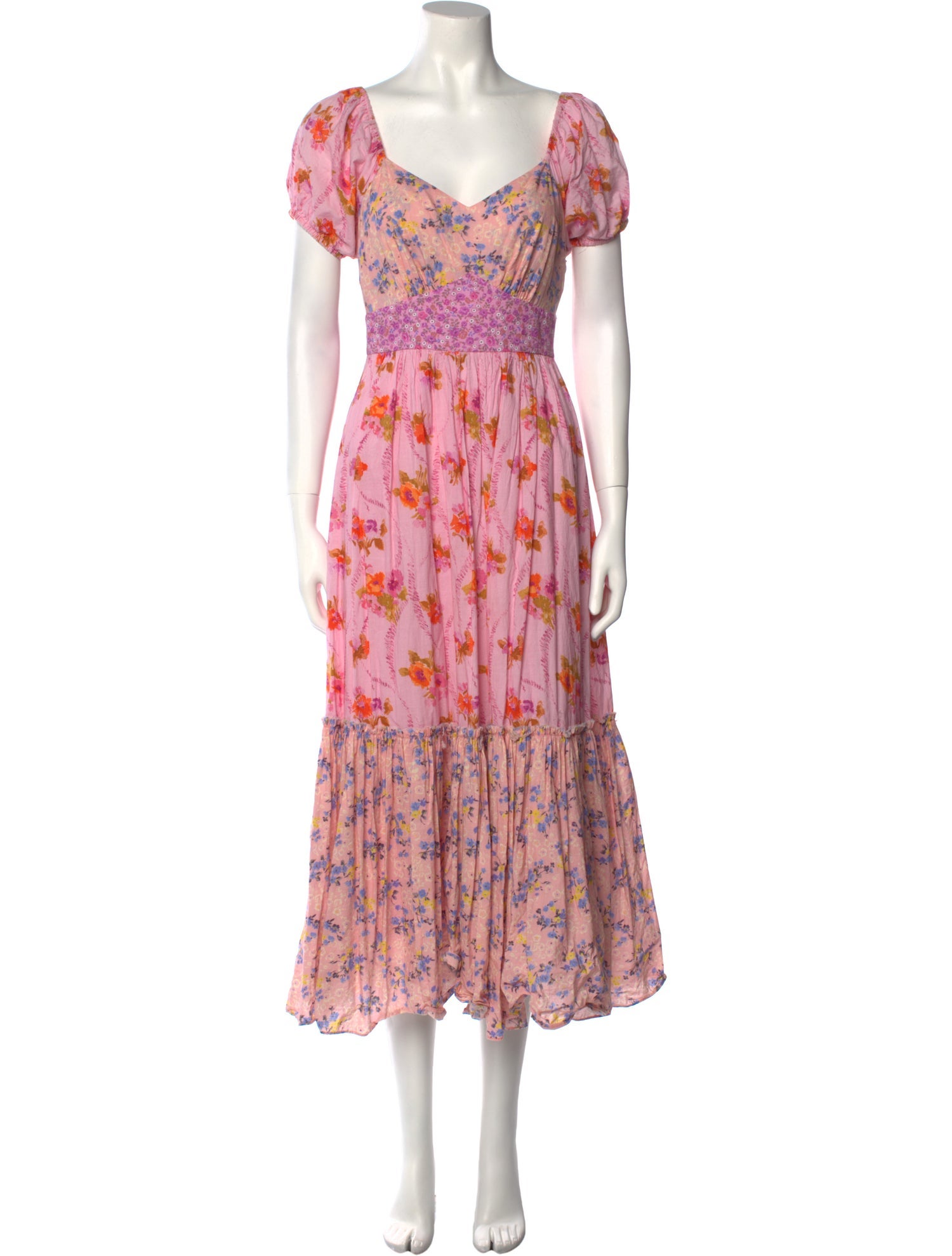 LoveShackFancy Floral Print Long Dress - Pink Dresses, Clothing ...