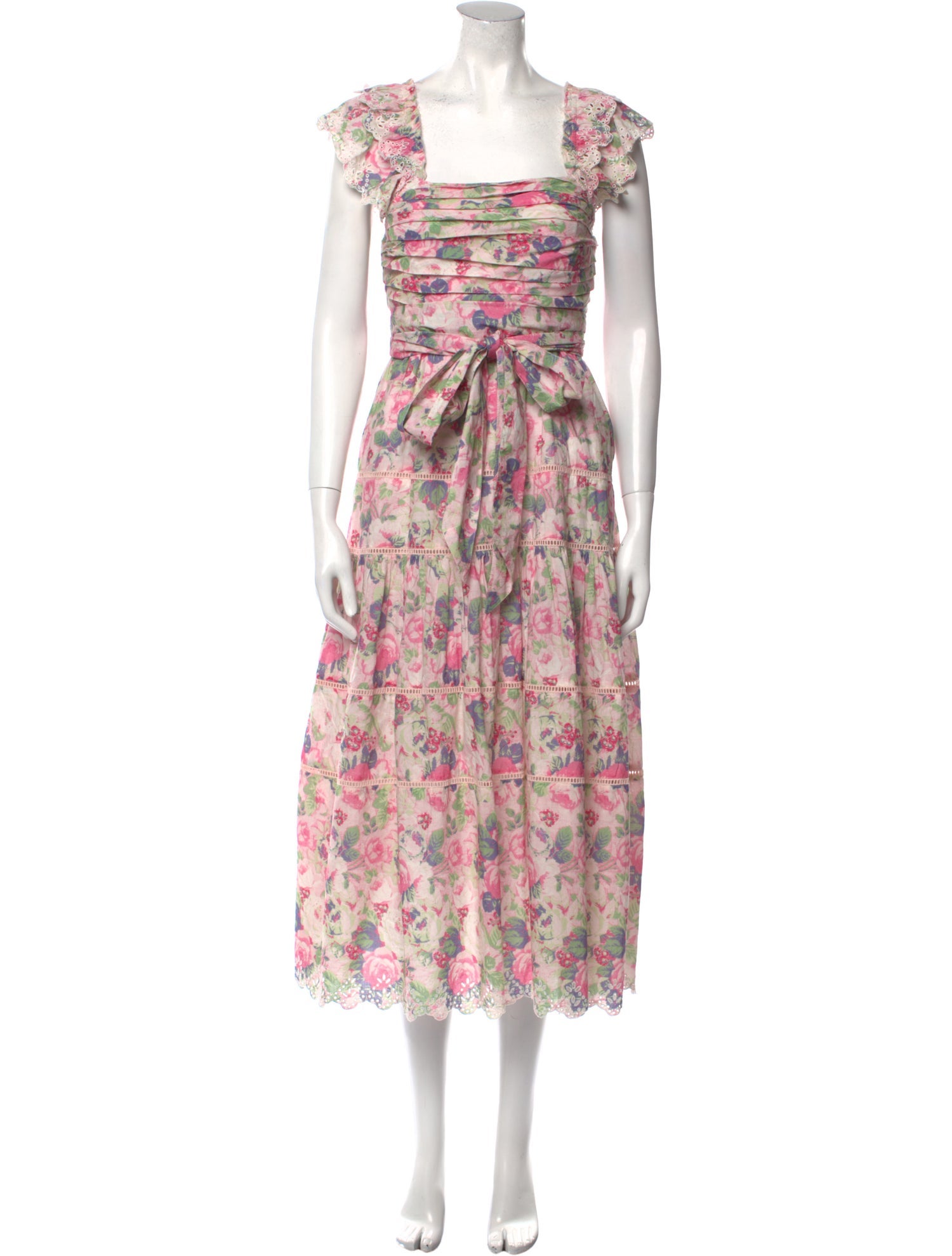 LoveShackFancy Floral Print Long Dress - Pink Dresses, Clothing ...