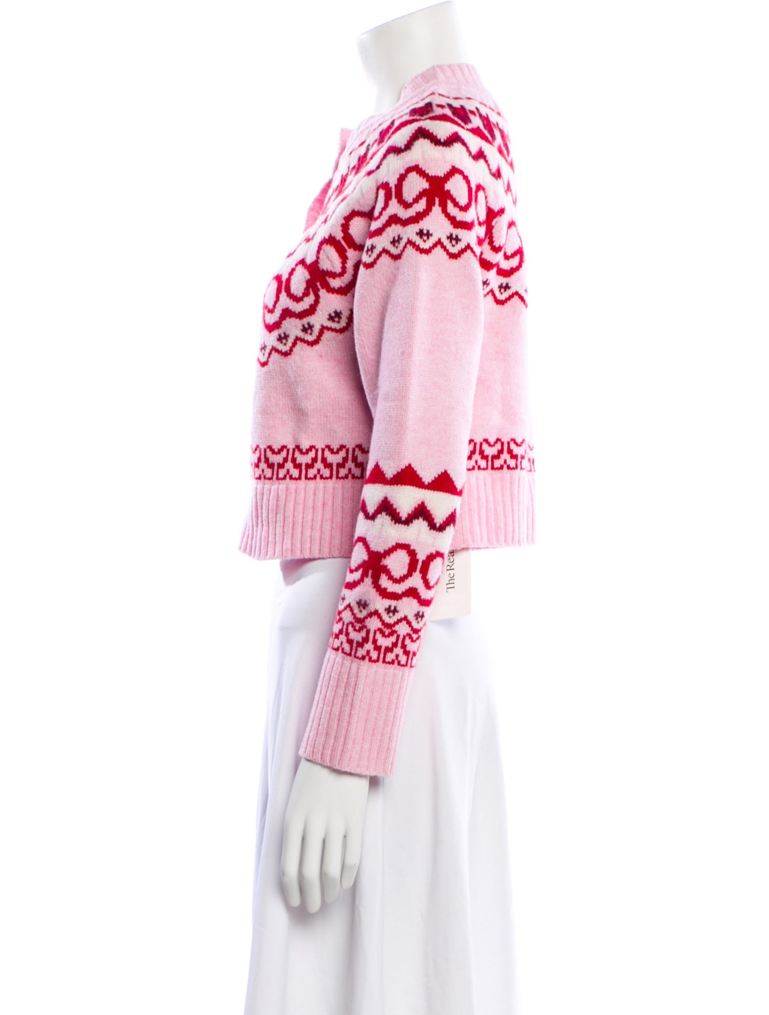 LoveShackFancy Wool Printed Sweater - Pink Knitwear, Clothing ...