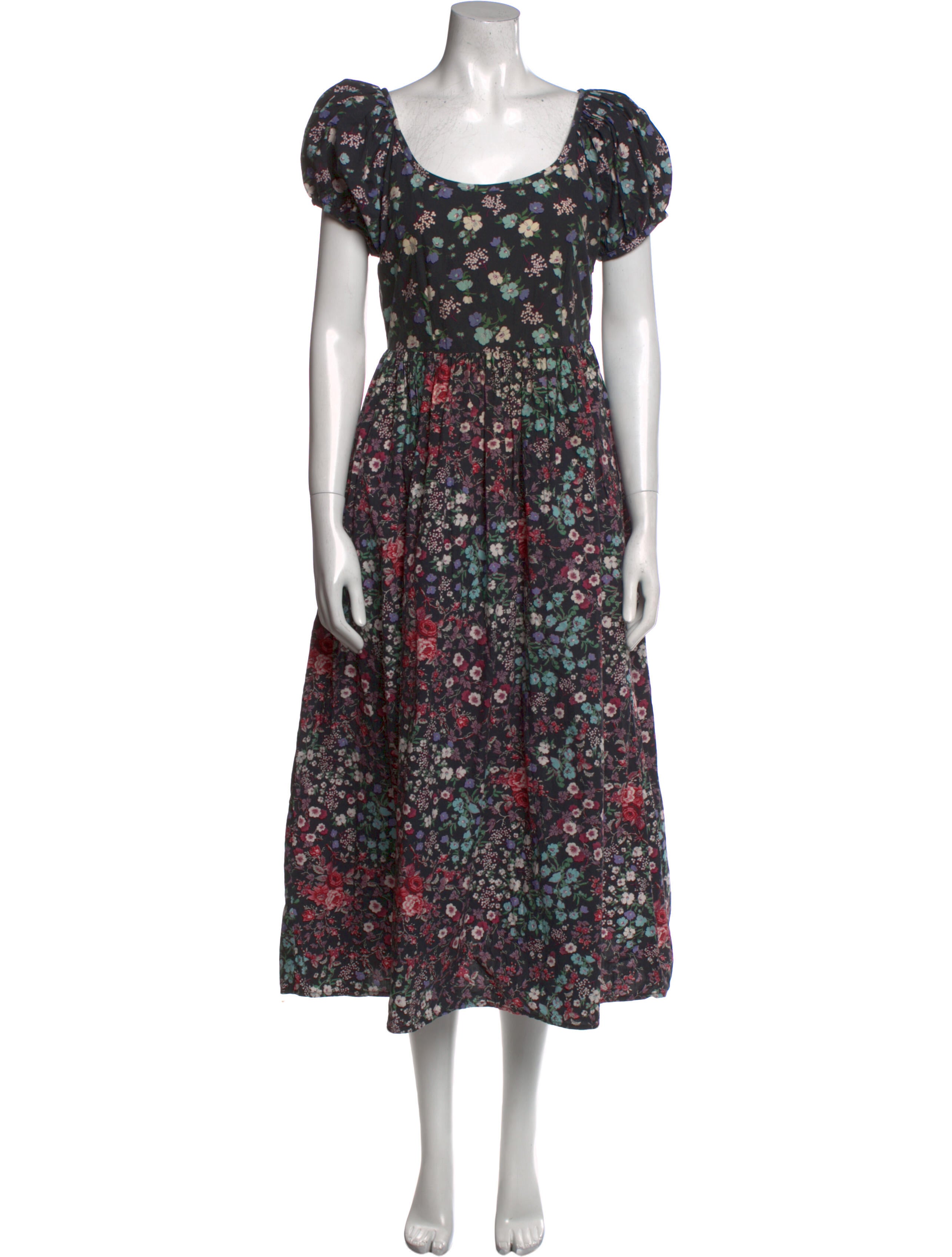 LoveShackFancy Floral Print Long Dress - Blue Dresses, Clothing ...