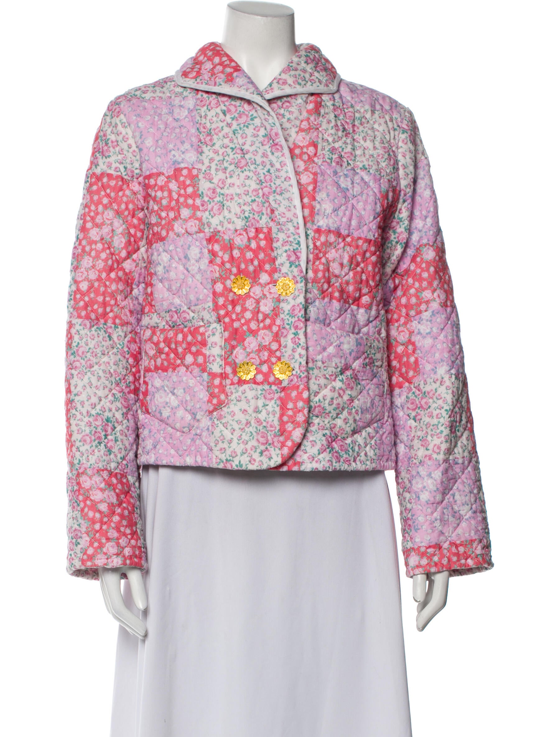 LoveShackFancy Floral Print Evening Jacket - Pink Jackets, Clothing ...