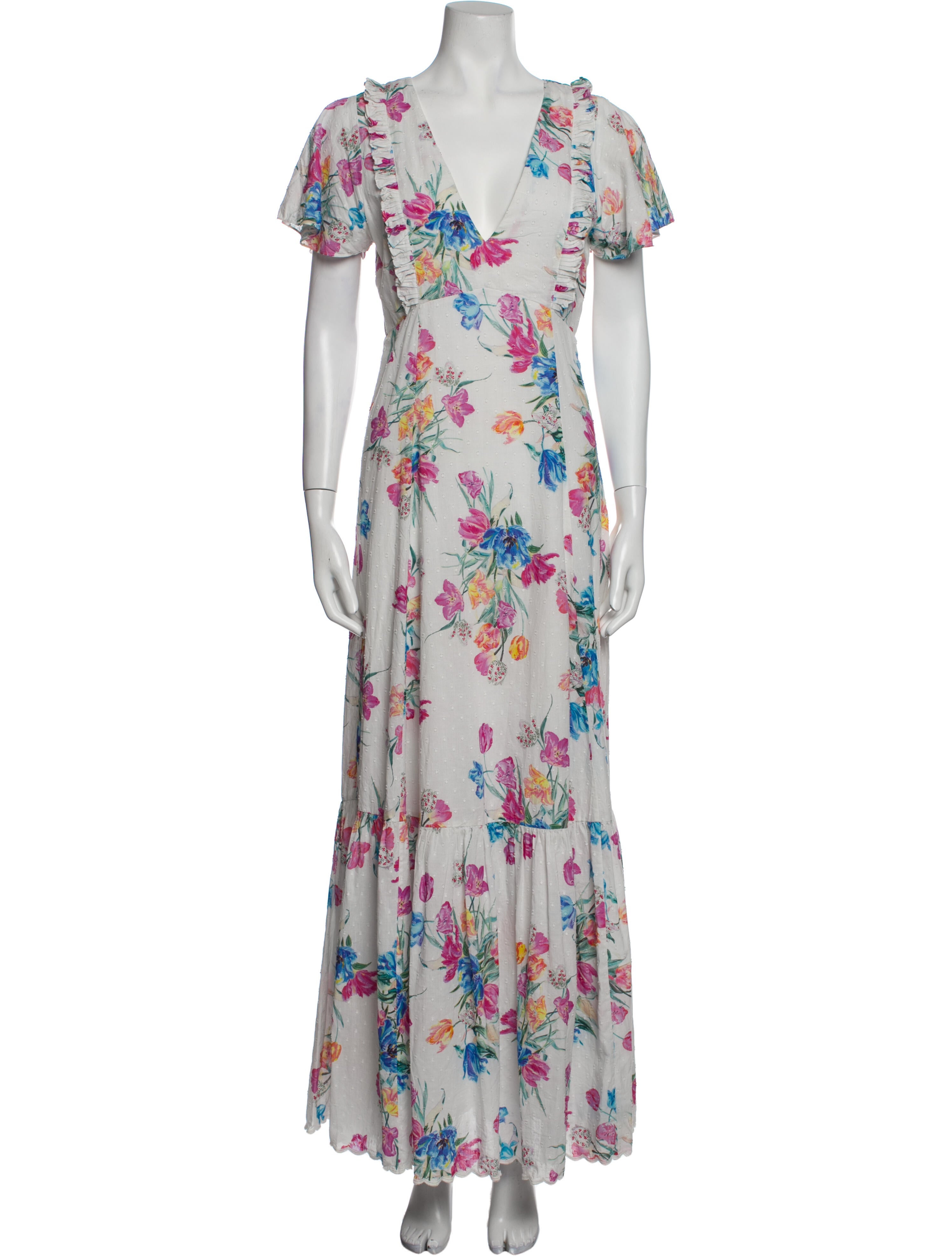 LoveShackFancy Floral Print Long Dress - White Dresses, Clothing ...