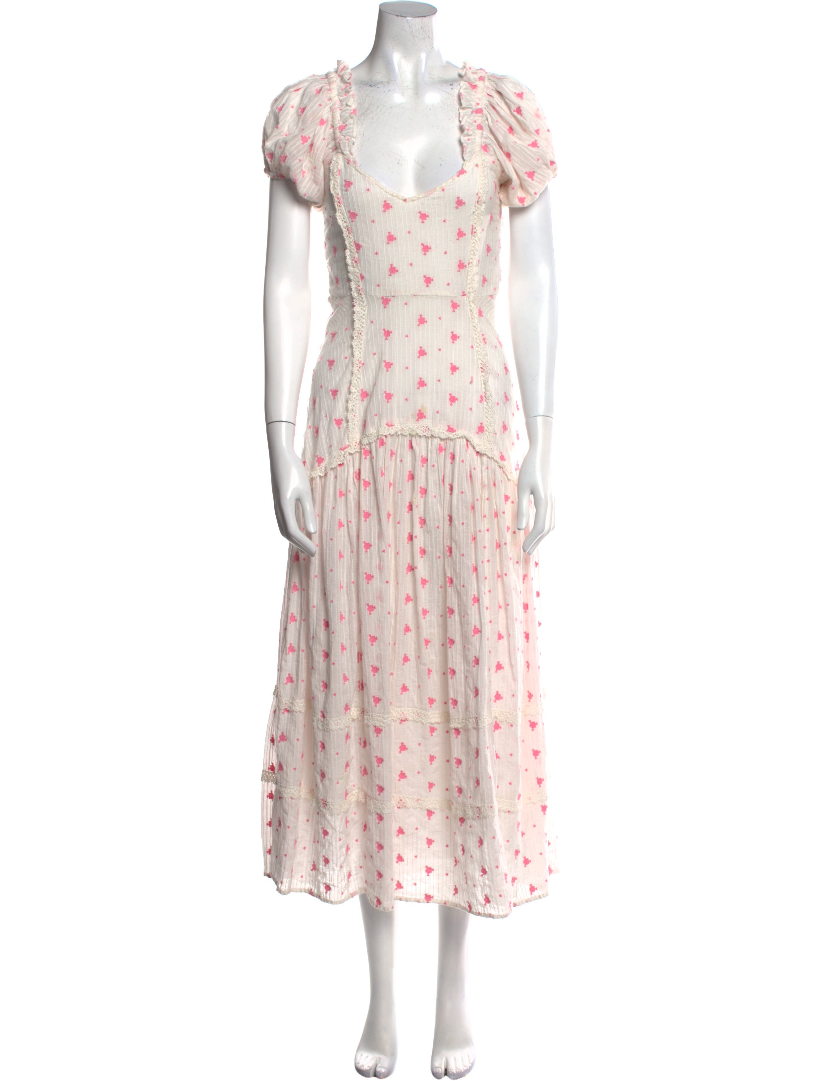 LoveShackFancy Floral Print Long Dress - White Dresses, Clothing ...