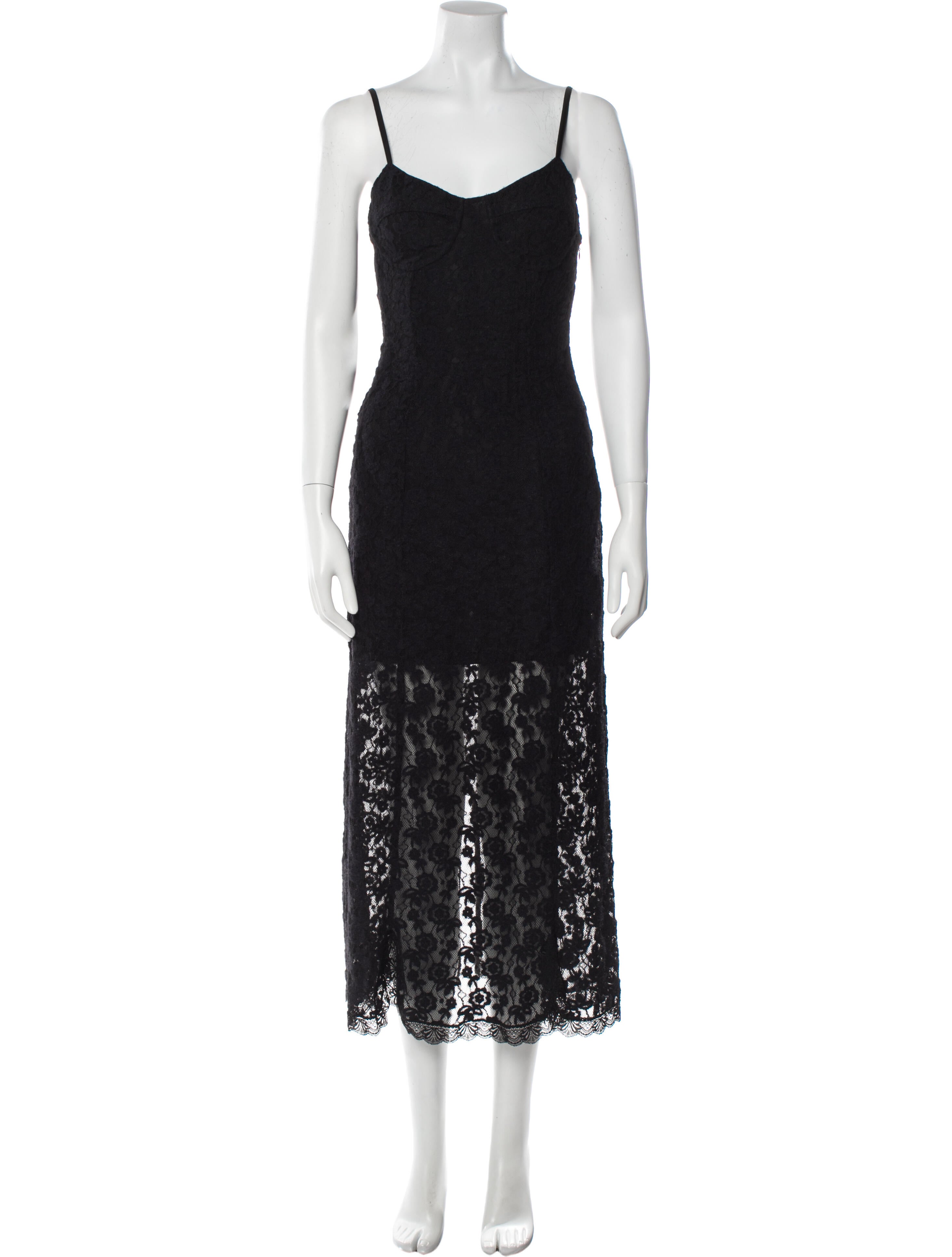 LoveShackFancy Lace Pattern Long Dress w/ Tags - Black Dresses ...
