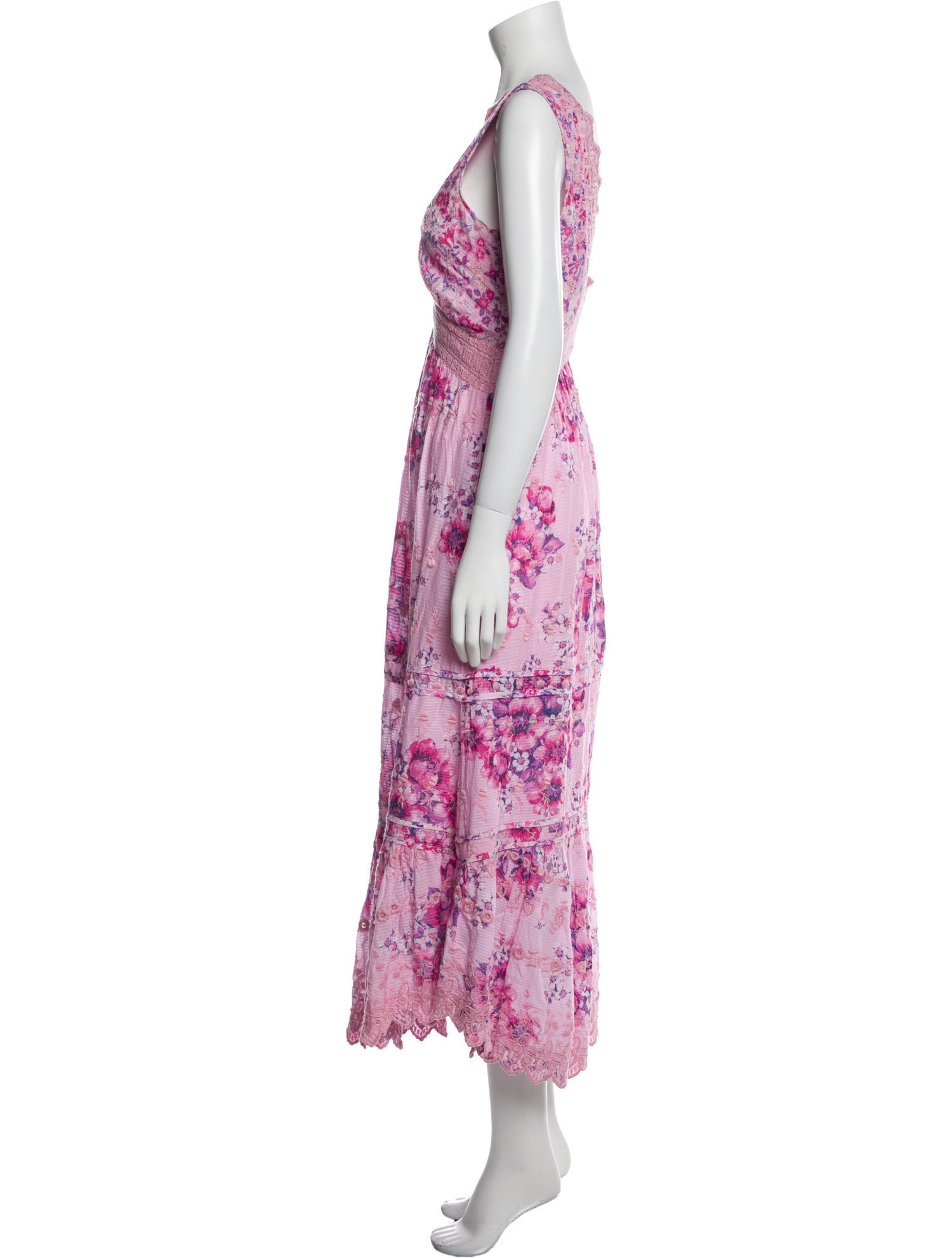 LoveShackFancy Floral Print Long Dress w/ Tags - Pink Dresses, Clothing ...