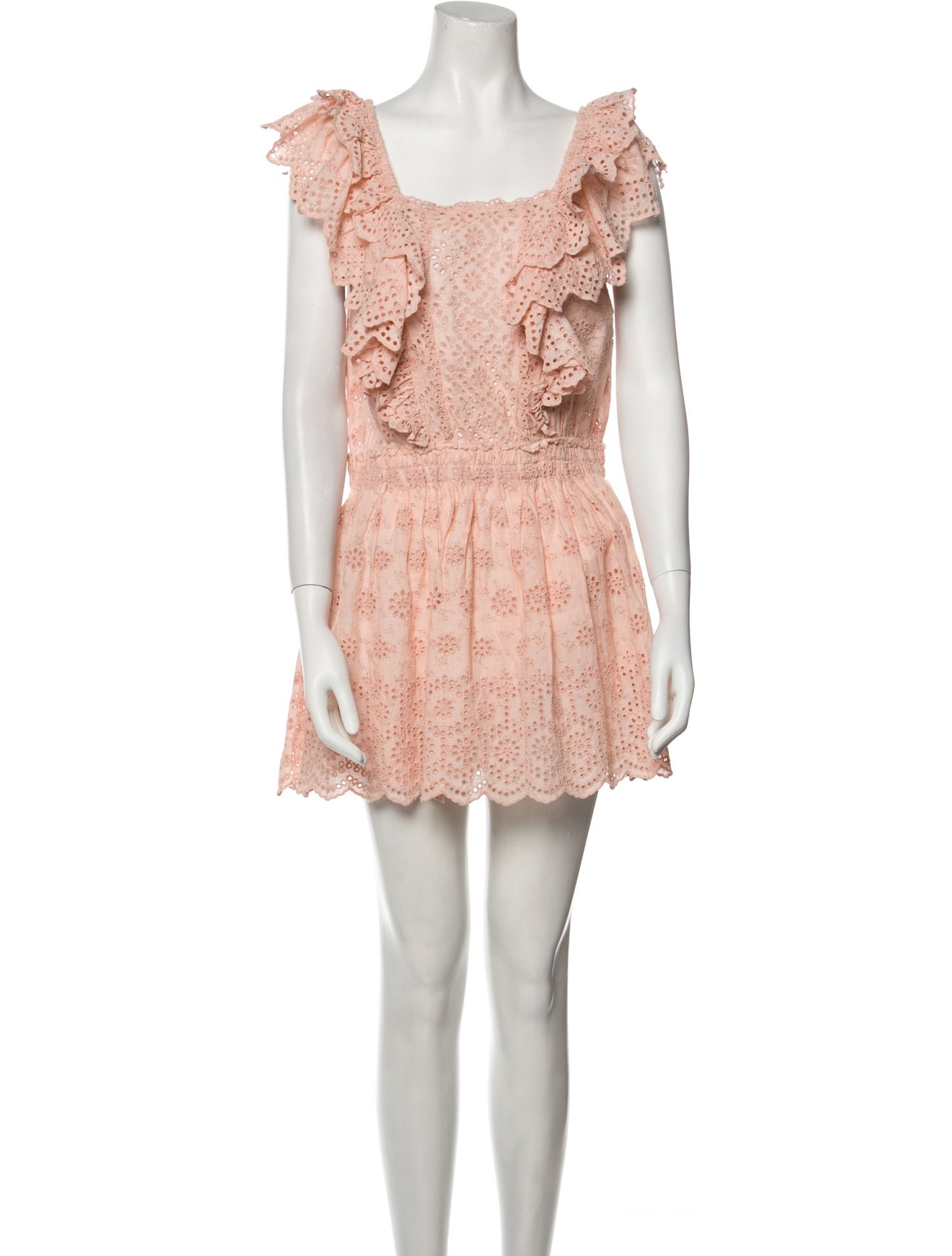 LoveShackFancy Lace Pattern Mini Dress - Pink Dresses, Clothing ...