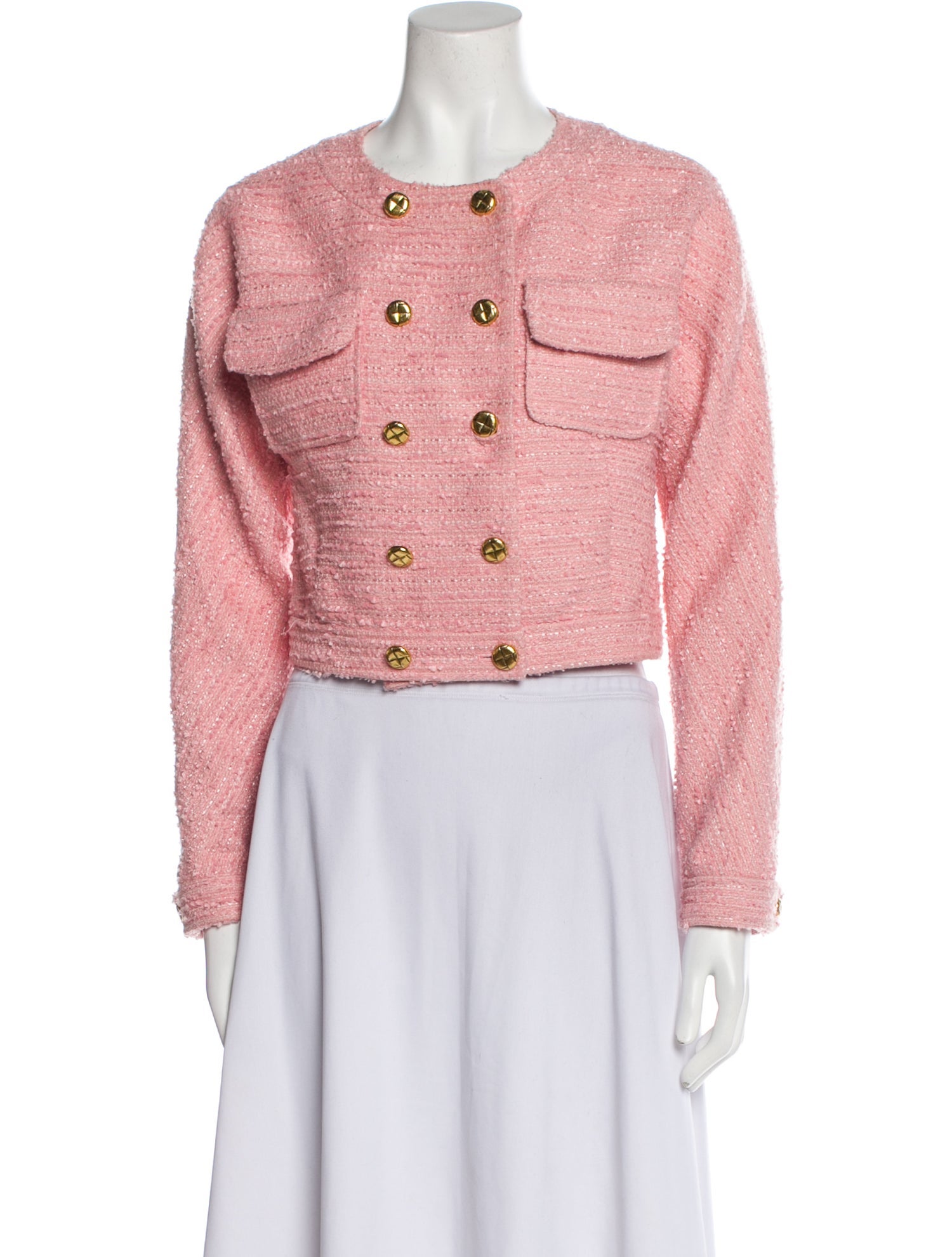 LoveShackFancy Tweed Pattern Evening Jacket - Pink Jackets, Clothing ...