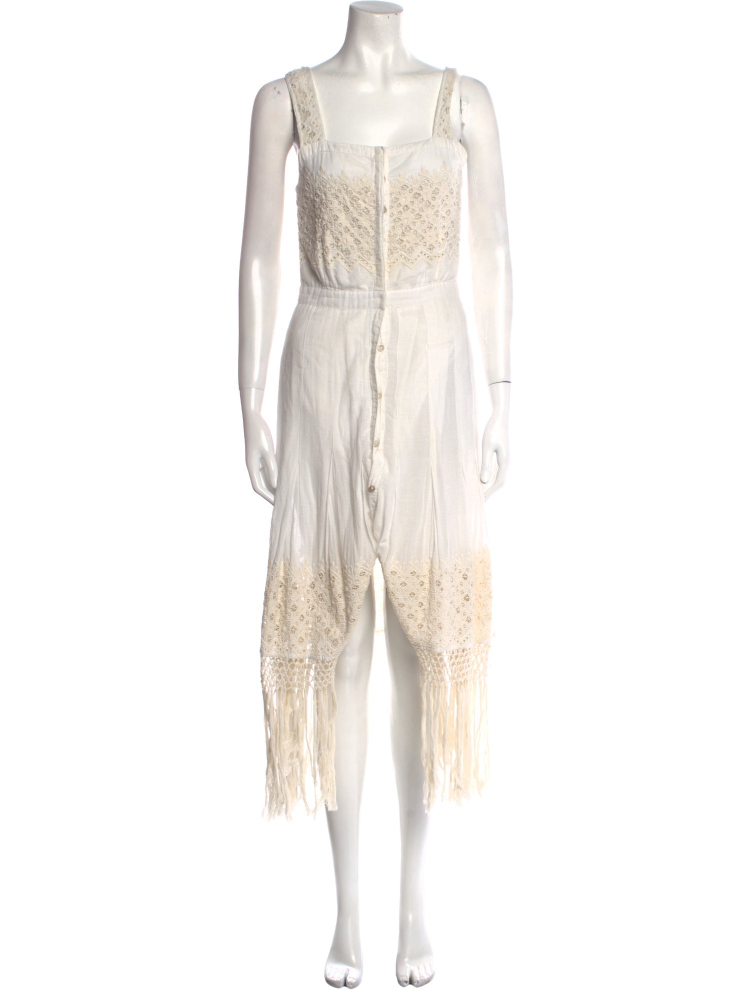 LoveShackFancy Lace Pattern Mini Dress - Neutrals Dresses, Clothing ...