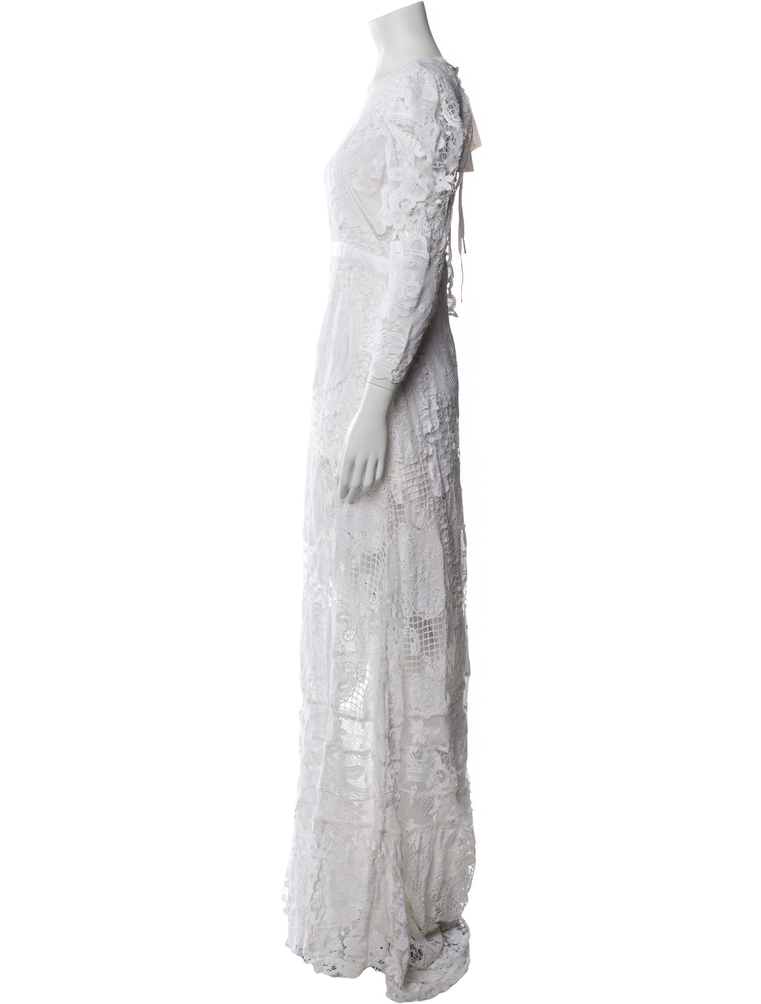 LoveShackFancy Lace Pattern Long Dress w/ Tags - White Dresses ...
