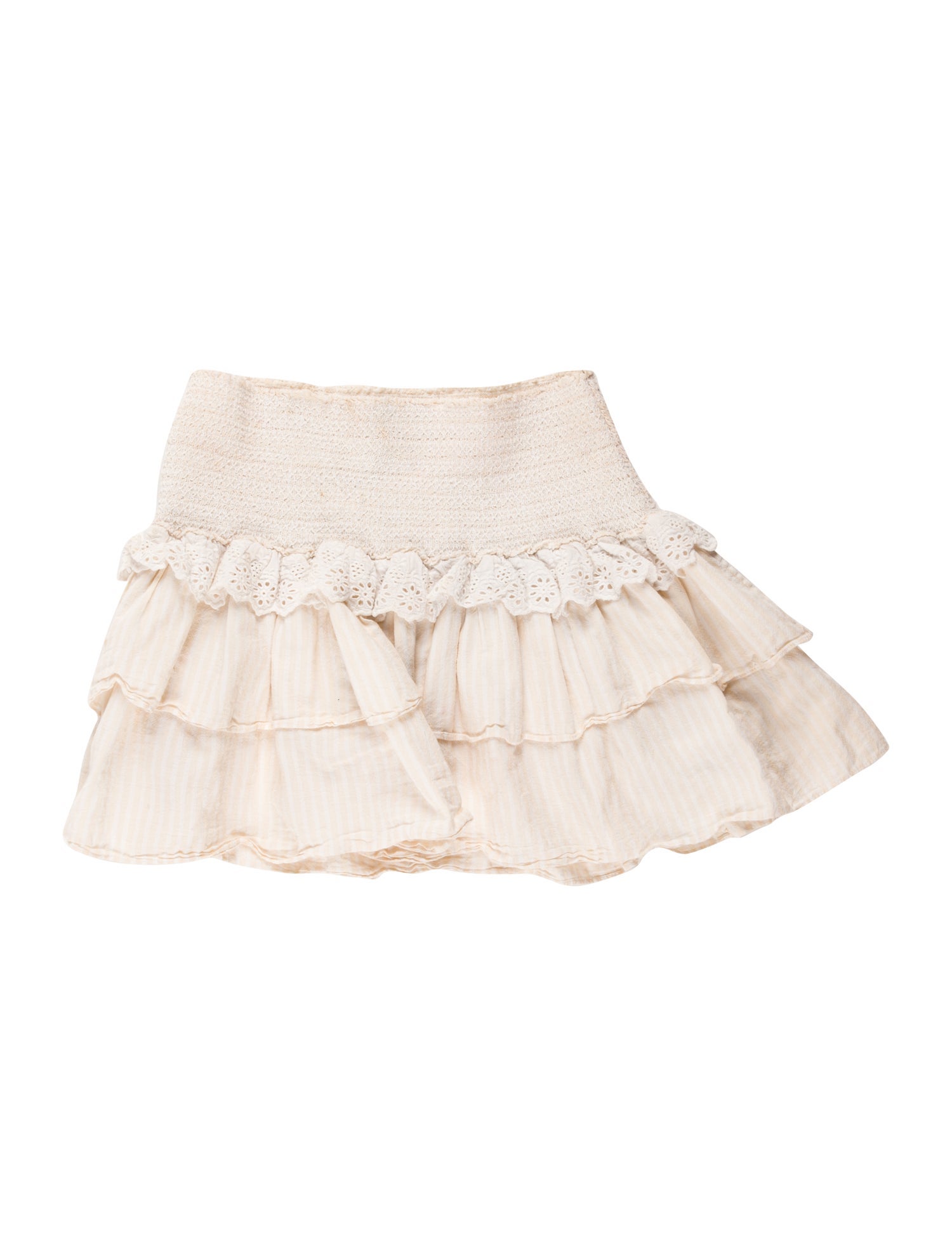 LoveShackFancy Ruffle Embellishment Mini Skirt - Neutrals Skirts ...