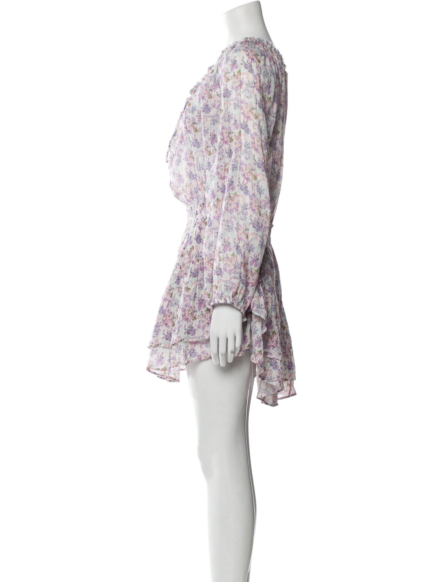 LoveShackFancy Floral Print Mini Dress - Blue Dresses, Clothing ...