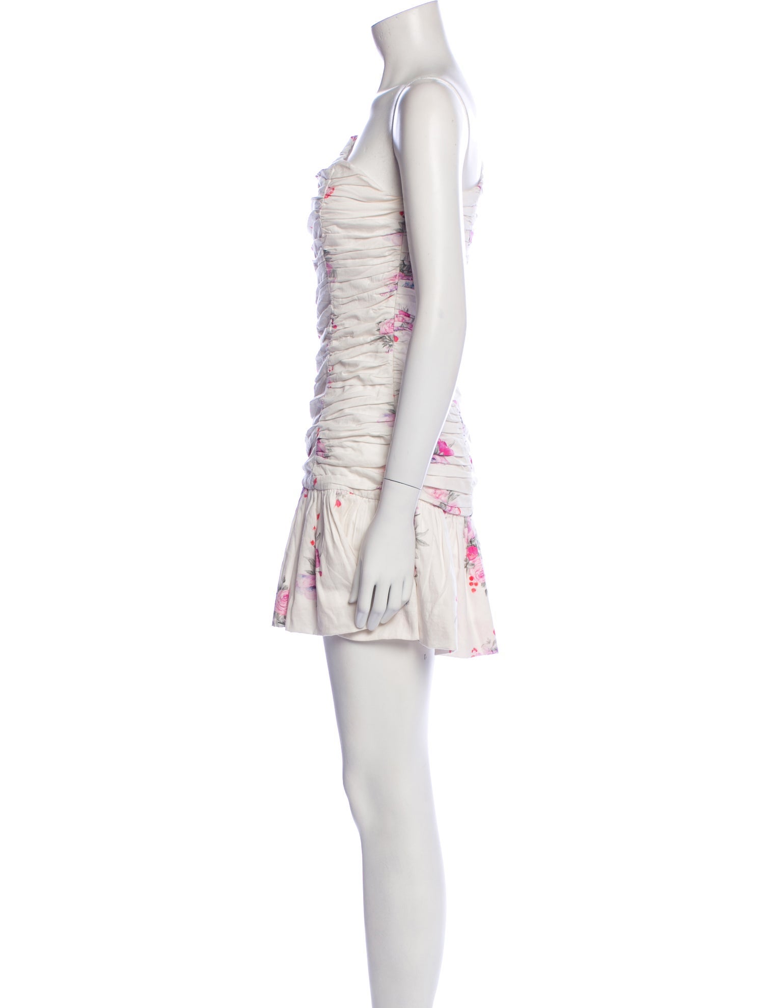 LoveShackFancy Floral Print Mini Dress w/ Tags - Neutrals Dresses ...