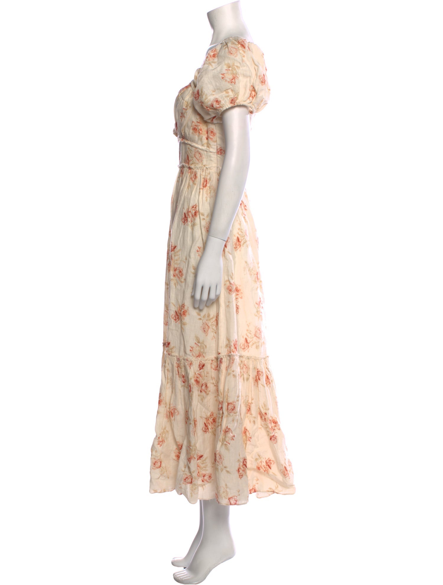 LoveShackFancy Floral Print Long Dress - Neutrals Dresses, Clothing ...