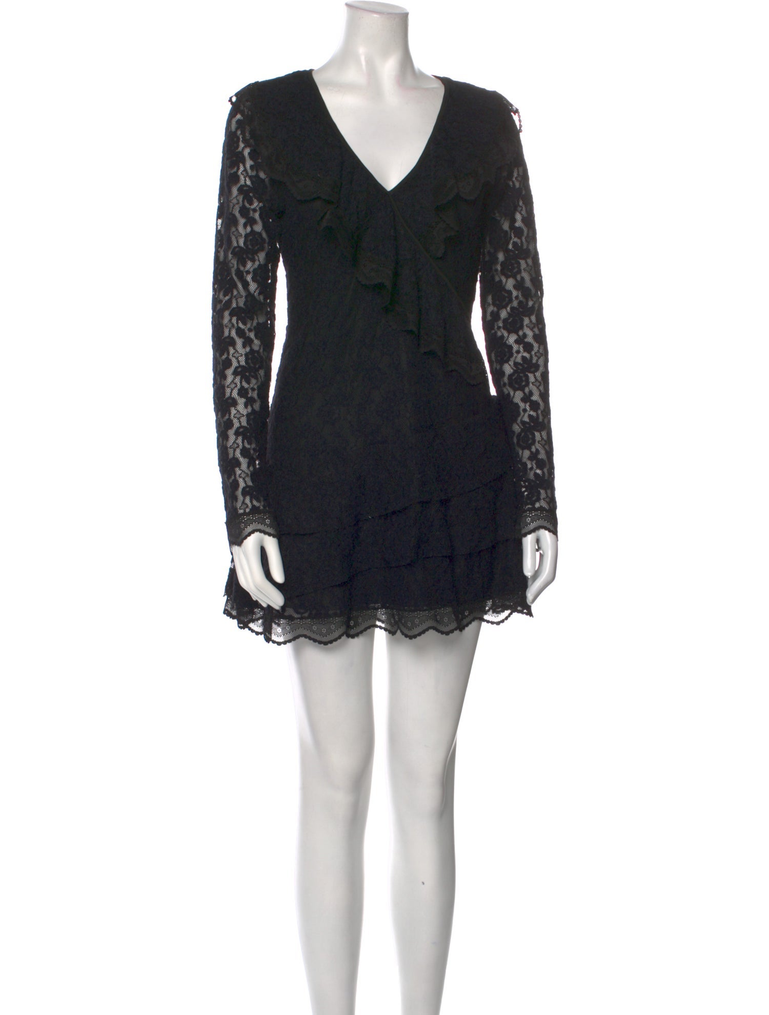 LoveShackFancy Lace Pattern Mini Dress - Black Dresses, Clothing ...