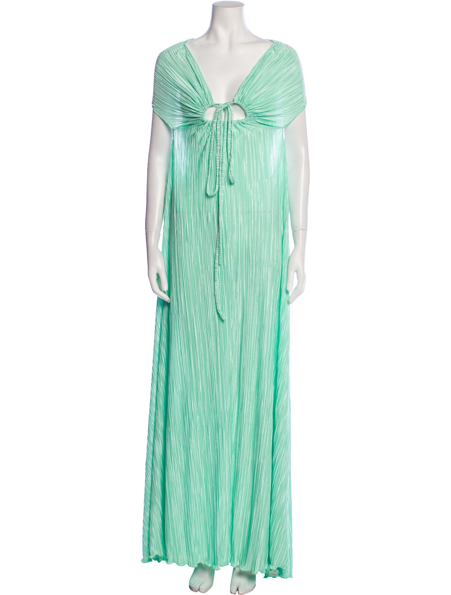 LoveShackFancy V-Neck Long Dress - Green Dresses, Clothing - WLOSH96783 ...