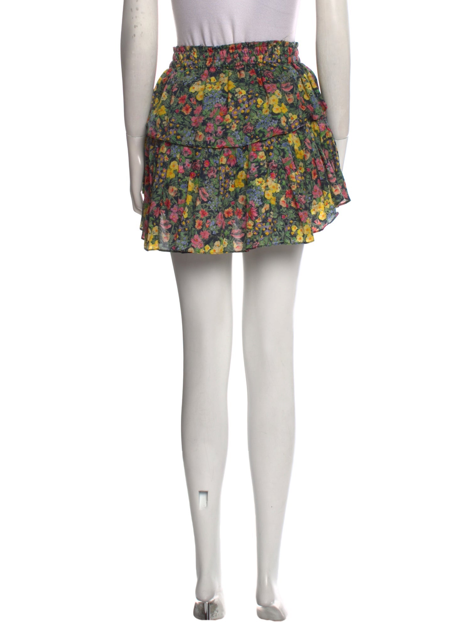 LoveShackFancy Floral Print Mini Skirt - Black Skirts, Clothing ...