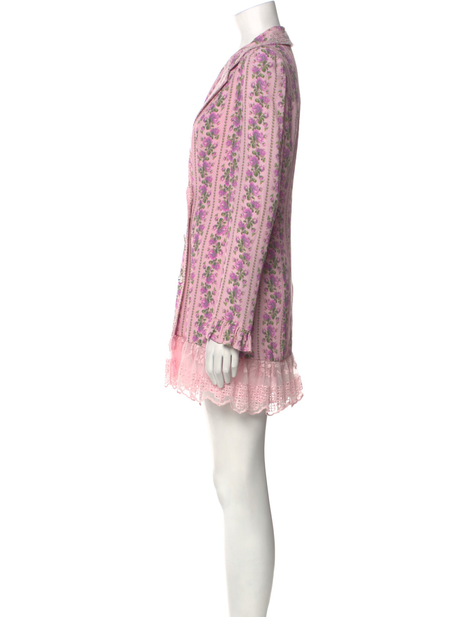 LoveShackFancy Lace Pattern Mini Dress - Pink Dresses, Clothing ...