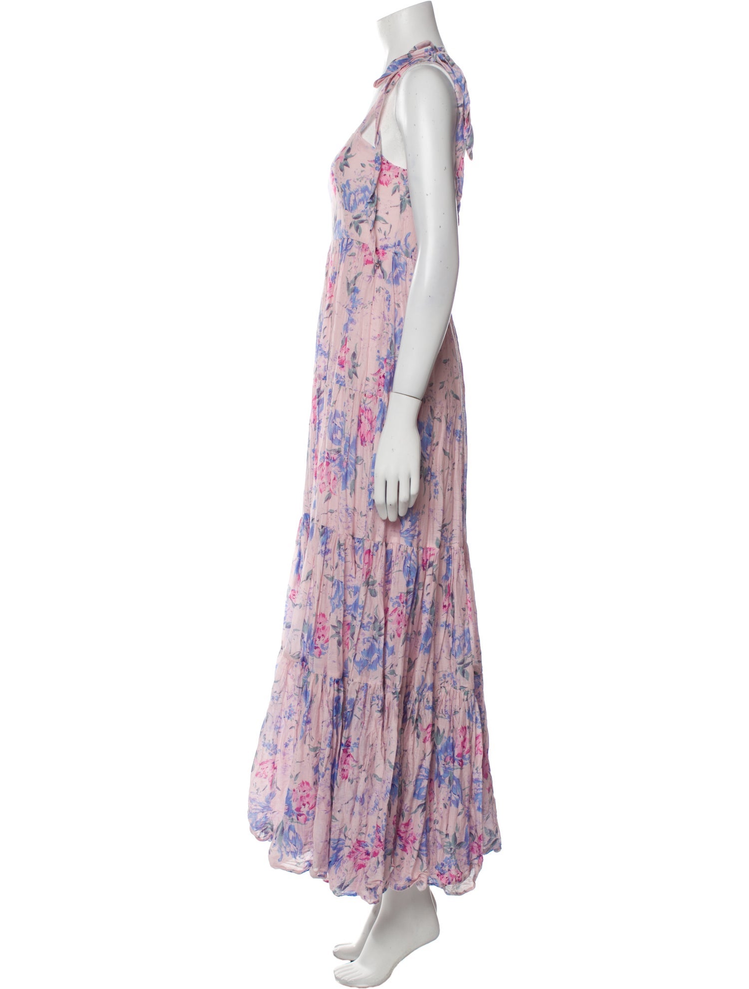 LoveShackFancy Floral Print Long Dress - Pink Dresses, Clothing ...