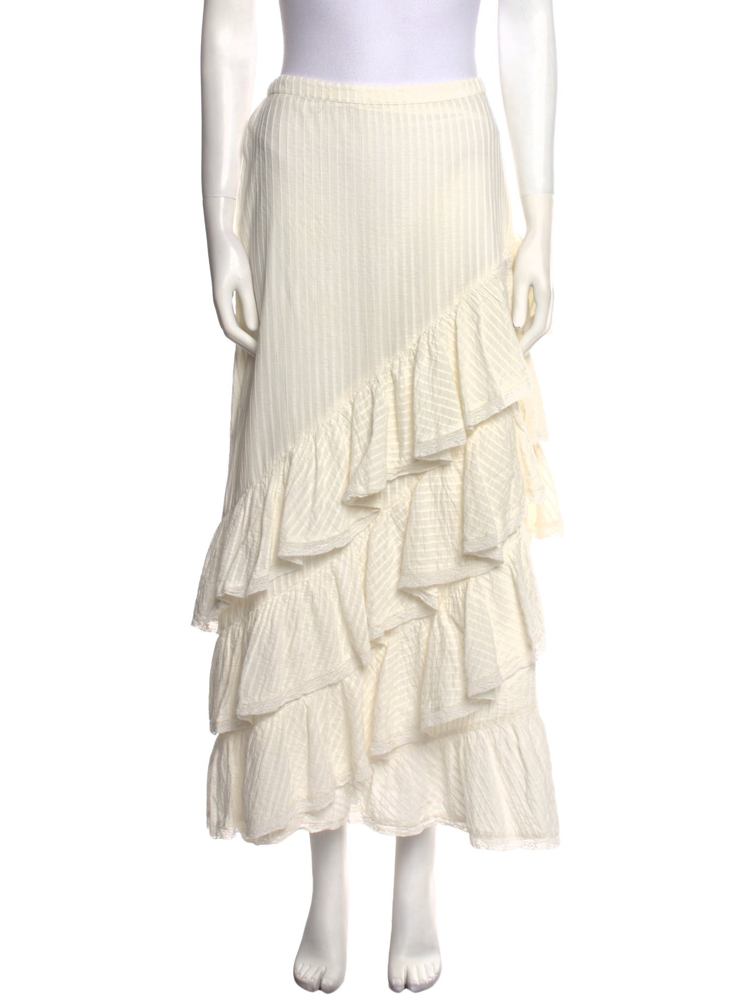 Marques' Almeida Ruffle Embellishment Long Skirt - Neutrals Skirts ...