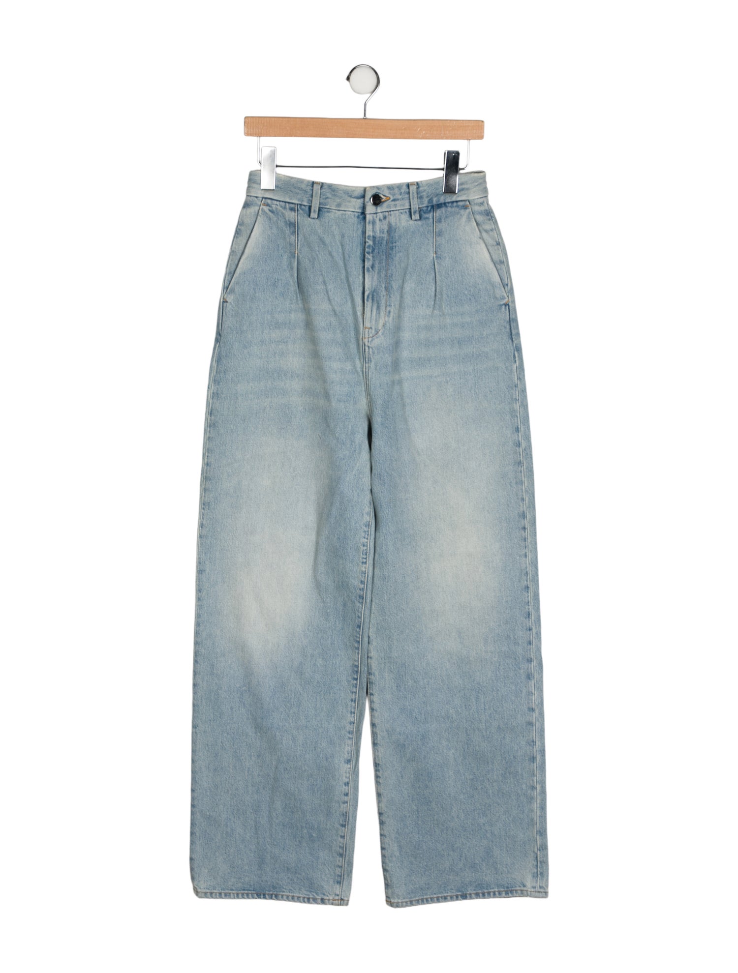 Loulou Studio High-Rise Wide Leg Jeans - Blue, 15.25" Rise Jeans ...