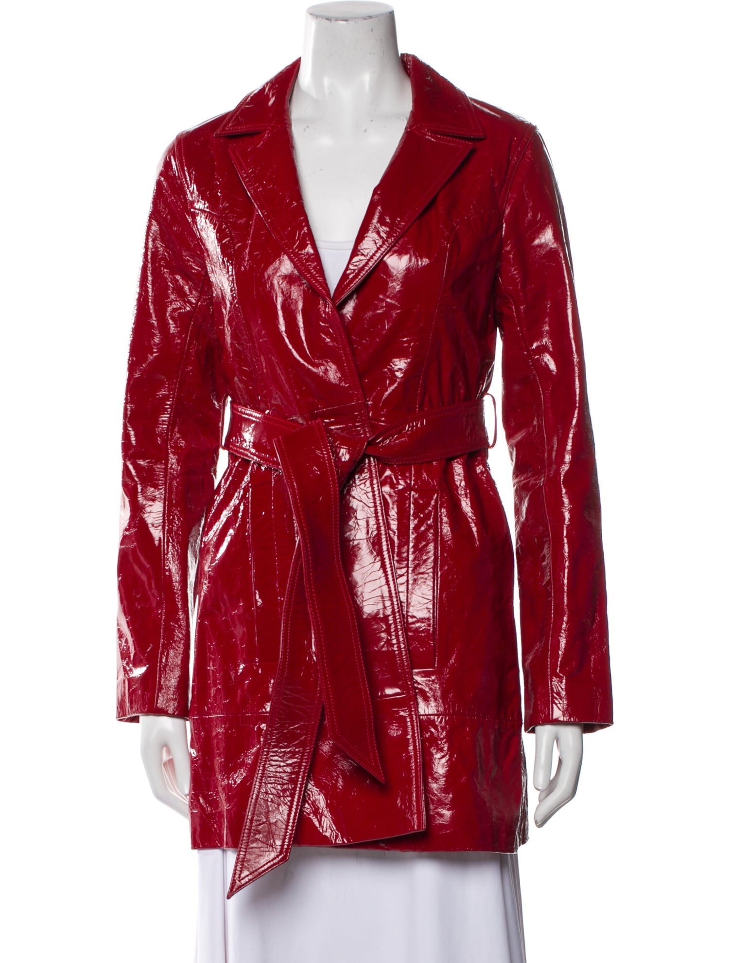LPA Leather Coat - Red Coats, Clothing - WLPAA25172 | The RealReal