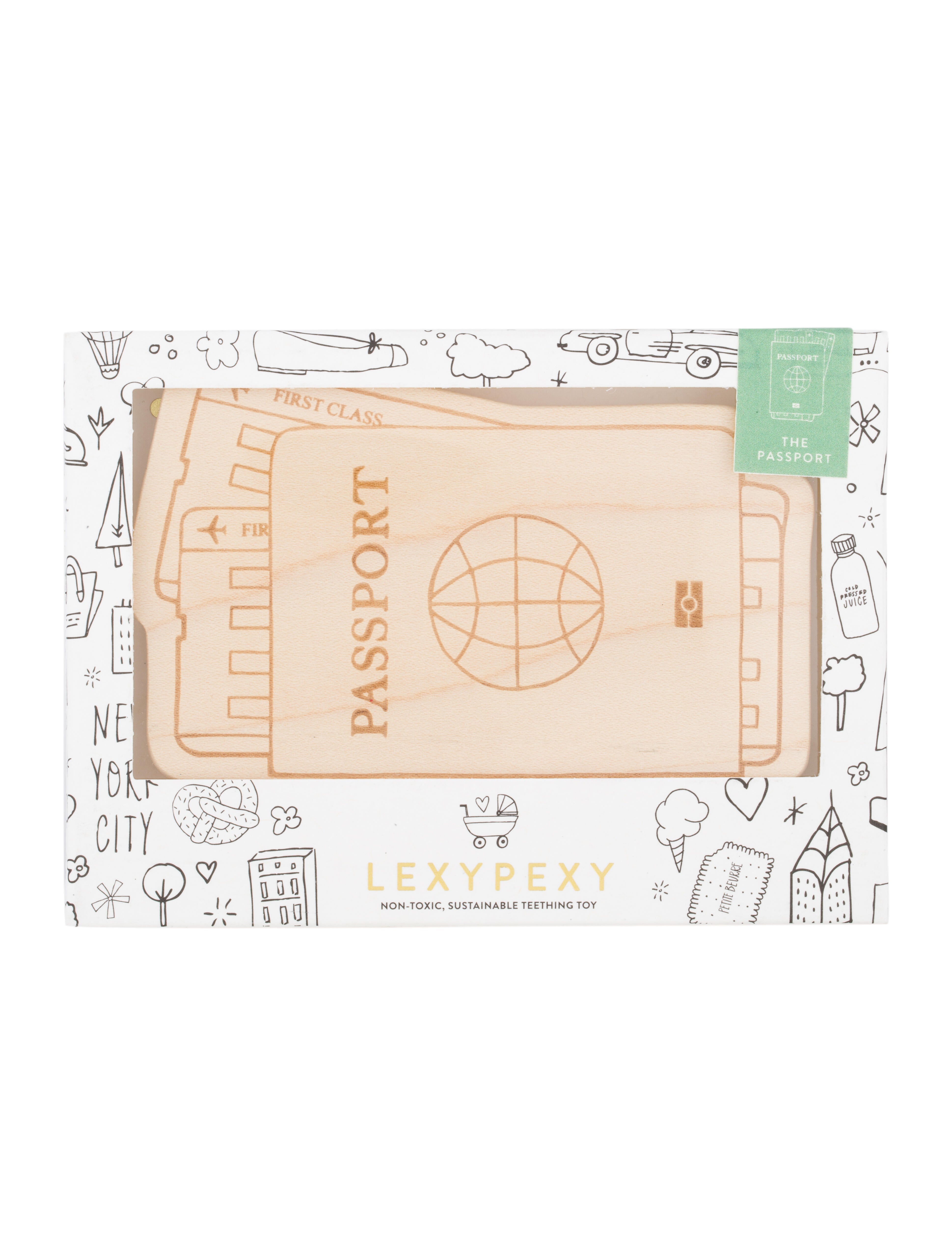 Lexy Pexy The Passport Teething Toy - Brown - WLPEX20161 | The RealReal