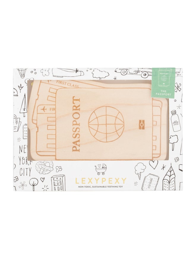 Lexy Pexy The Passport Teething Toy - Brown - WLPEX20161 | The RealReal