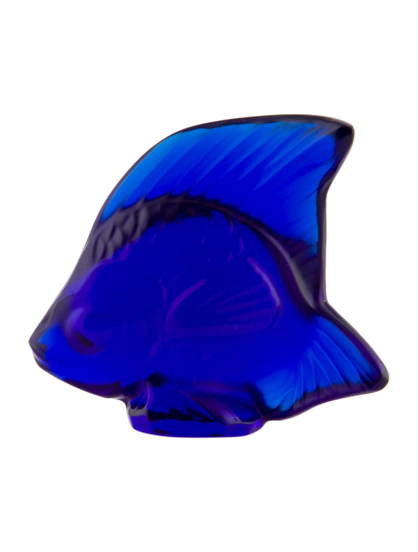 Lalique Crystal Fish Figurine - Blue Decorative Accents, Decor ...