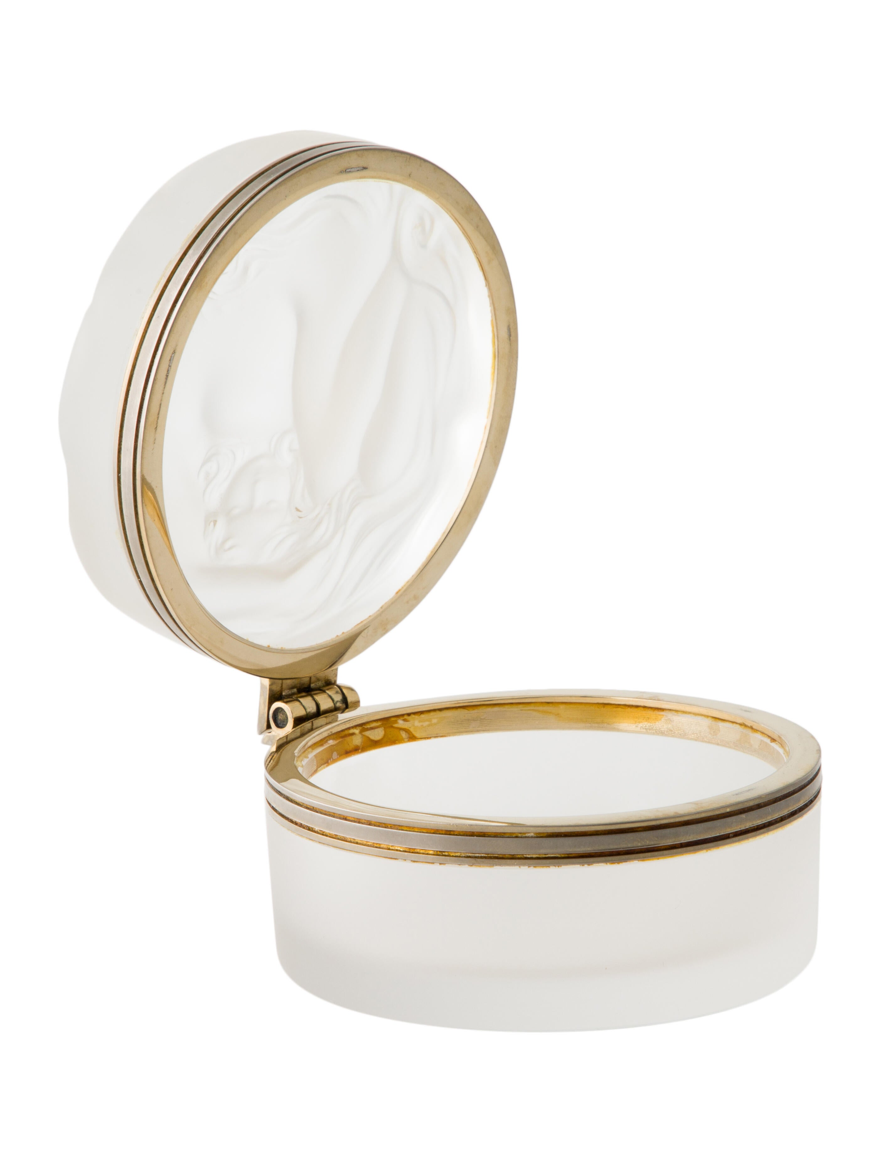 Lalique Daphne Crystal Powder Box - Clear - WLQ35323 | The RealReal