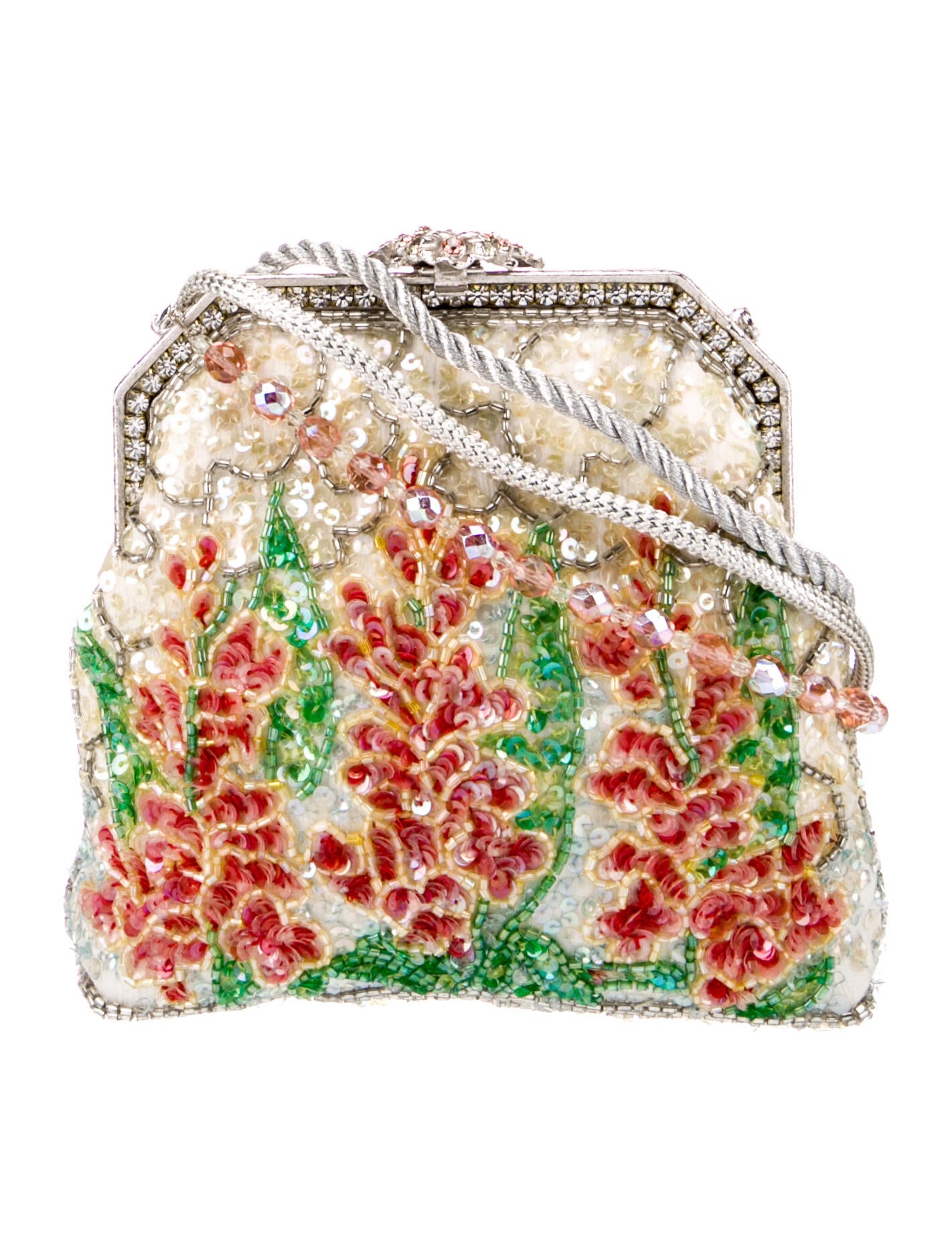 Larisa Barrera Beaded Evening Bag - Neutrals Evening Bags, Handbags ...