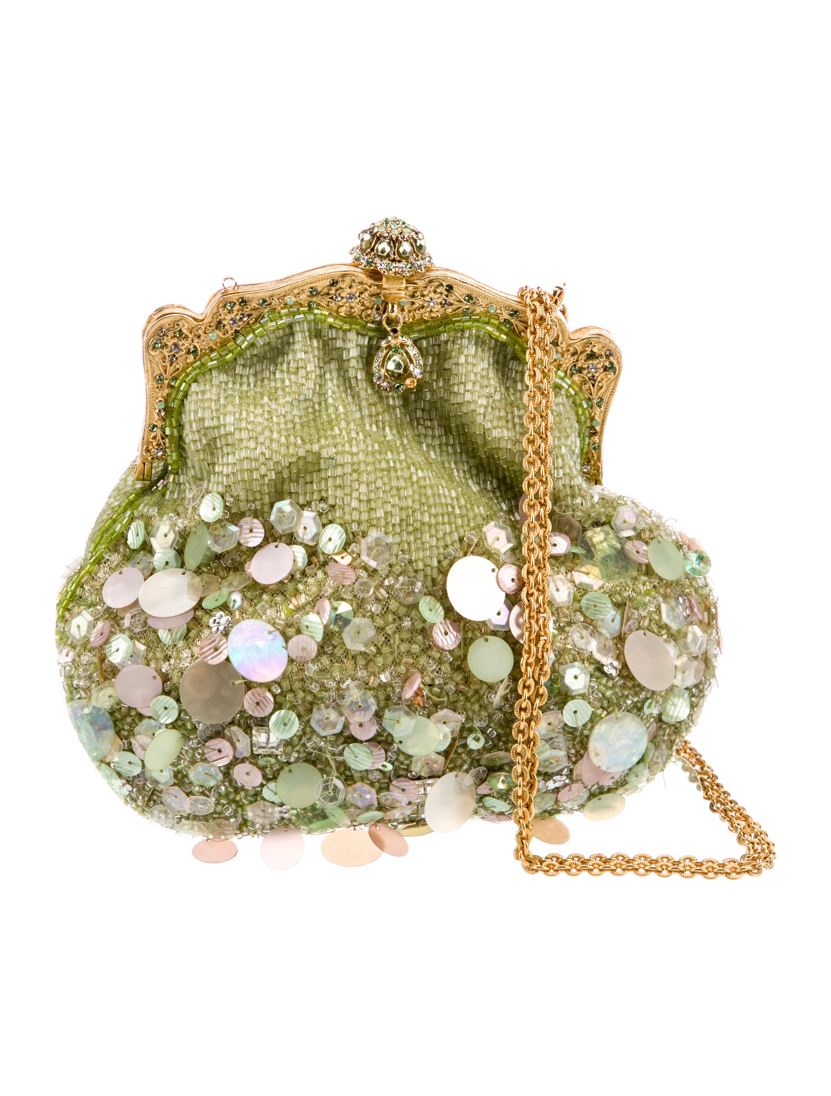 Judith Leiber Crystal Embellished Evening Bag - Silver Evening Bags ...