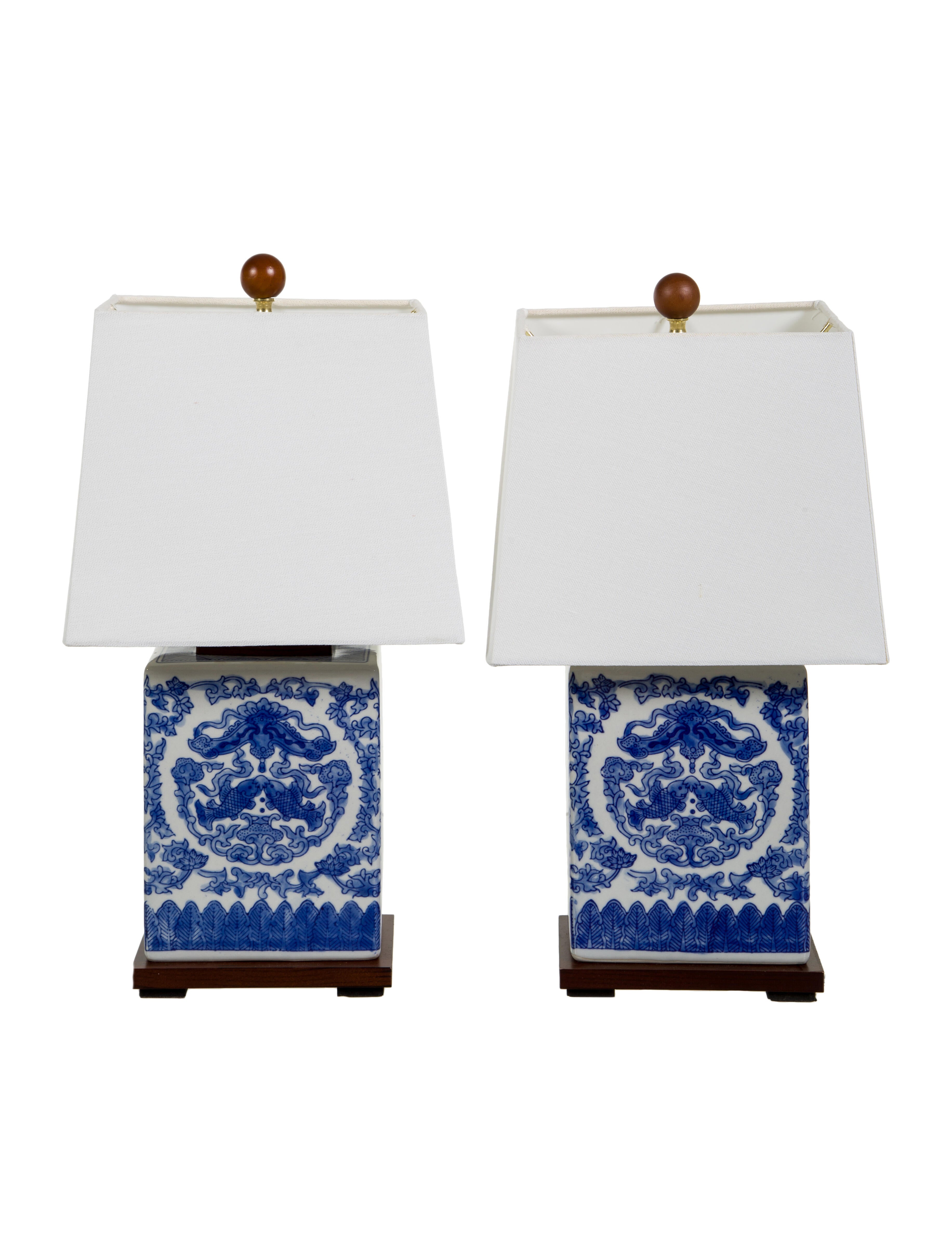 Lauren Ralph Lauren Pair of Ceramic Table Lamps - Blue, 2 pieces Table ...