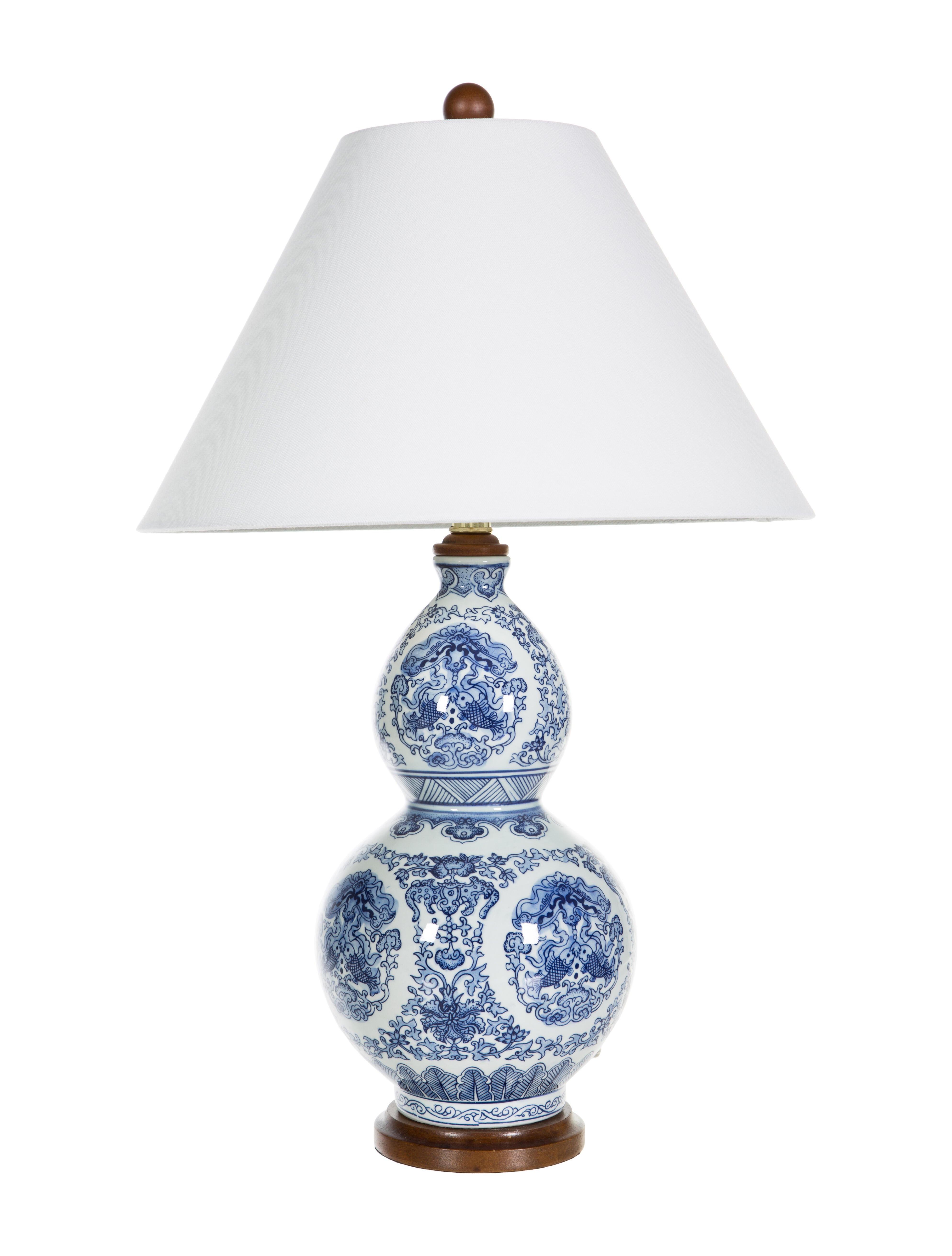 Lauren Ralph Lauren Double Gourd Table Lamp - Blue, 1 pieces Table ...