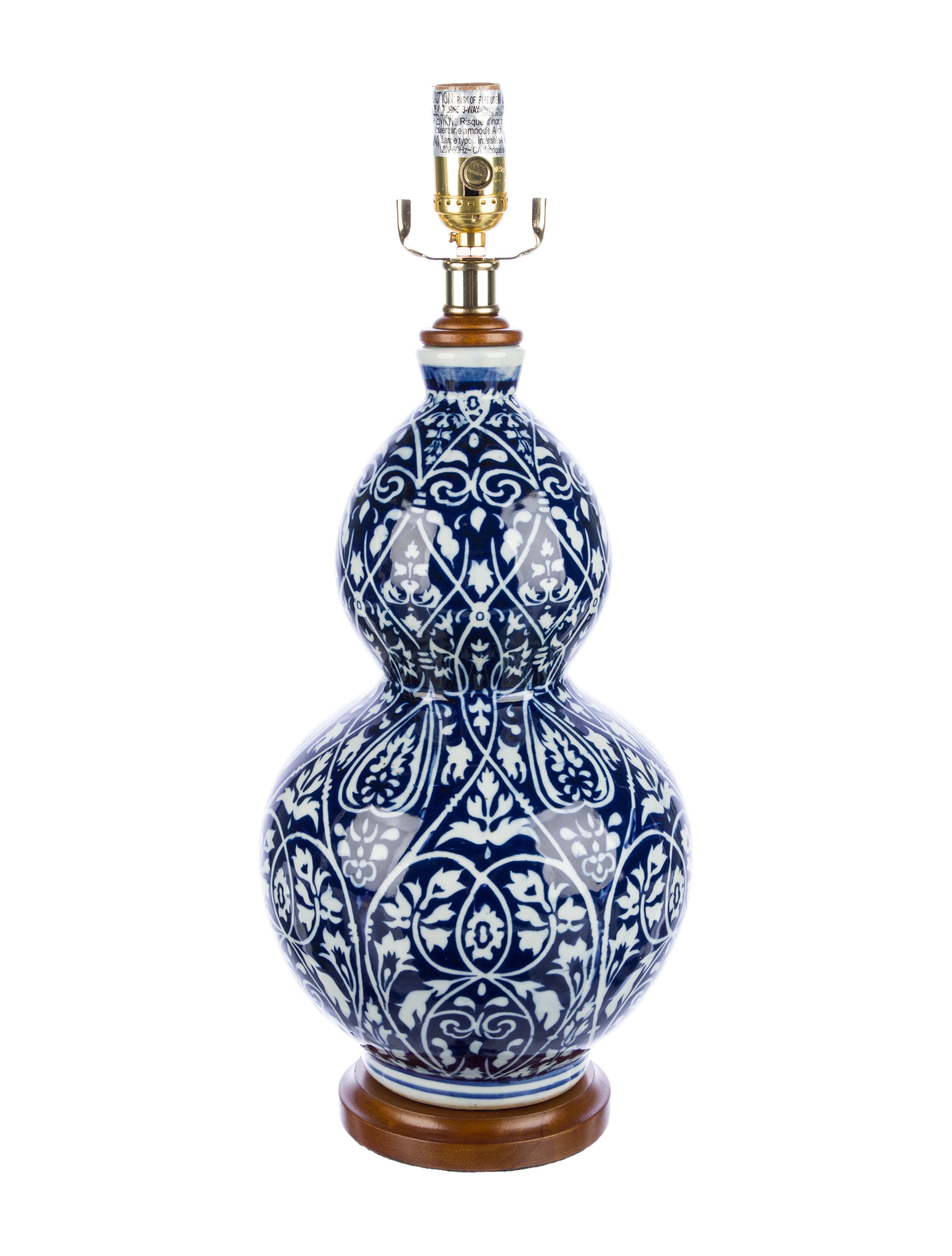 Lauren Ralph Lauren Double Gourd Table Lamp - Blue, 1 pieces Table ...