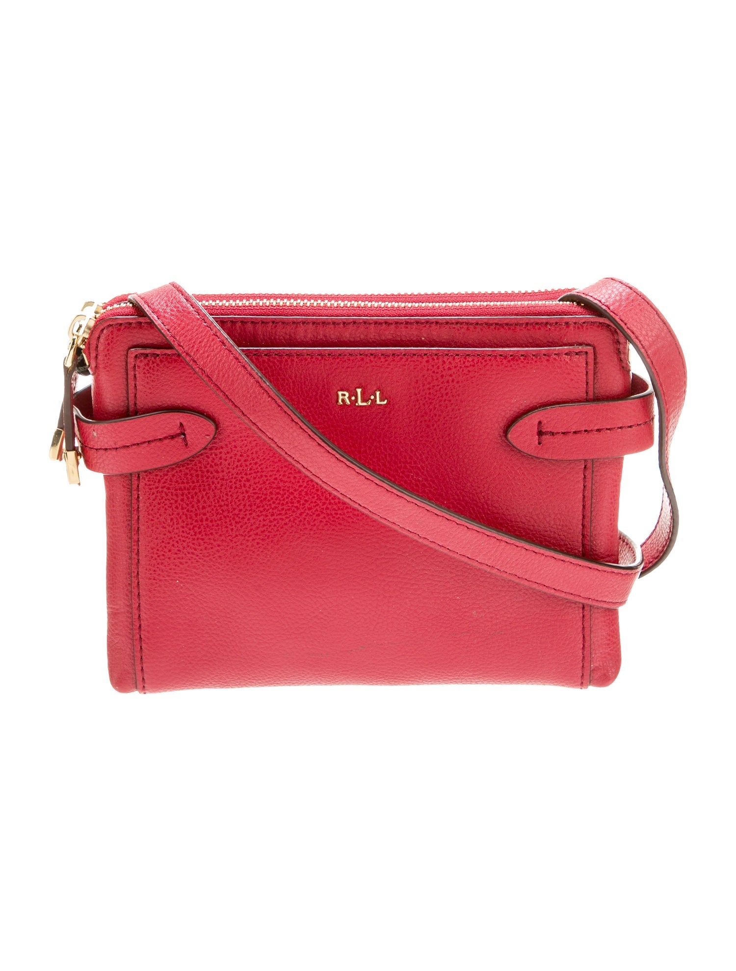 Lauren Ralph Lauren Leather Crossbody Bag - Red Crossbody Bags ...
