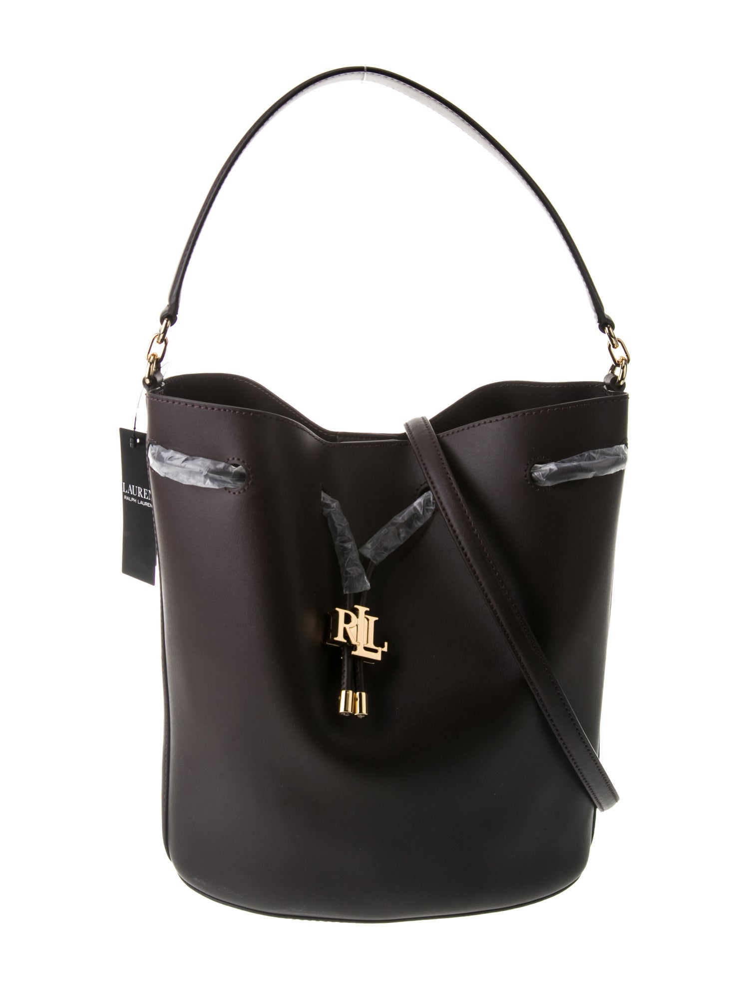 Lauren Ralph Lauren Leather Bucket Bag - Black Bucket Bags, Handbags ...